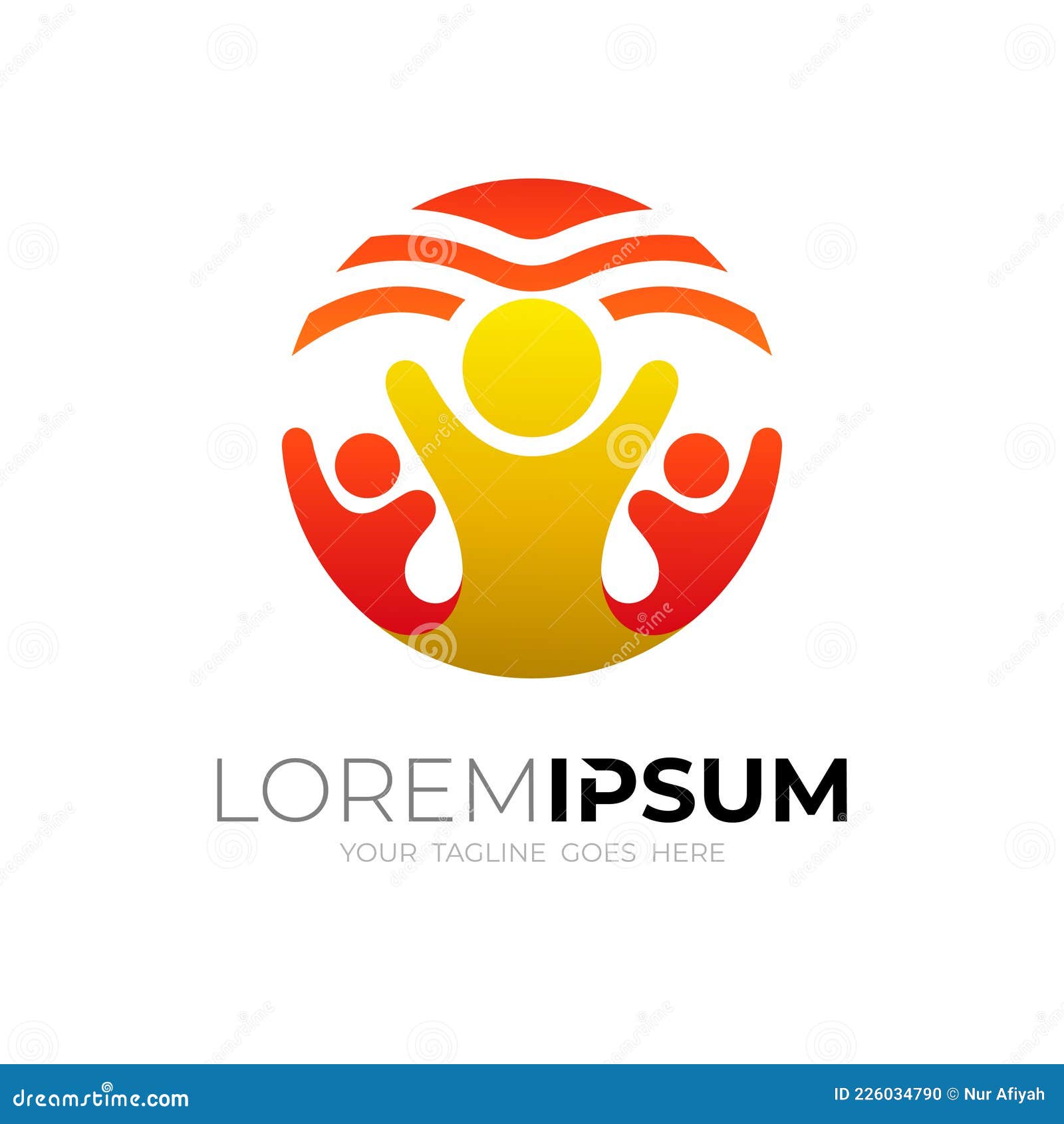 Human Logo Template with Simple Icon, Circle Logos Stock Vector ...