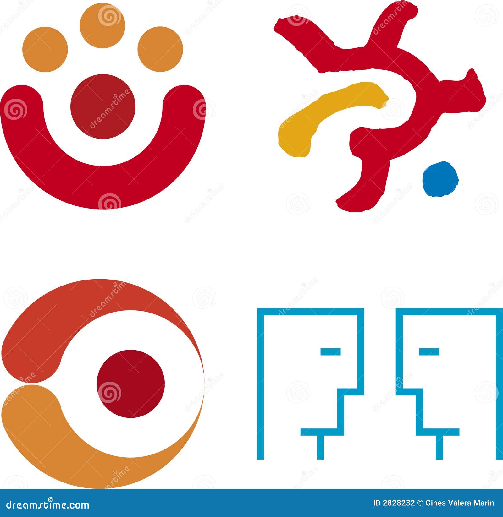 Human logos (vector) stock vector. Illustration of stylized - 2828232