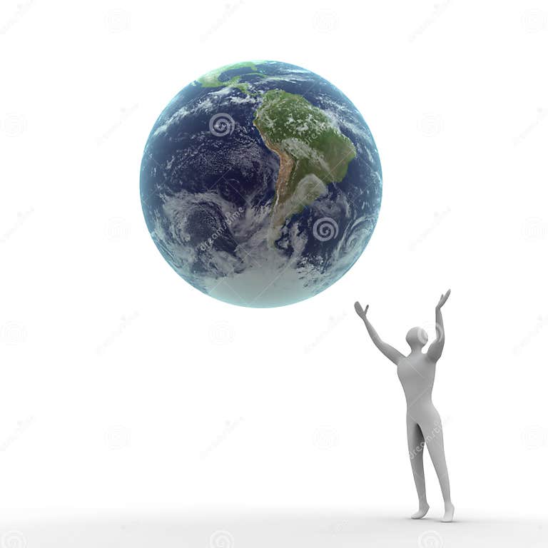 Human is losing Earth stock illustration. Illustration of globe - 12880946