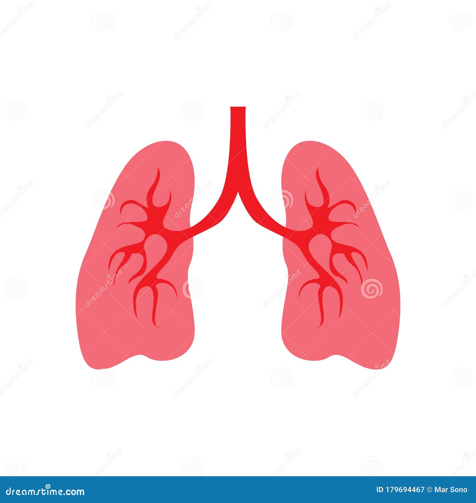 Human Lung Vector Image Template Icon Stock Vector - Illustration of ...