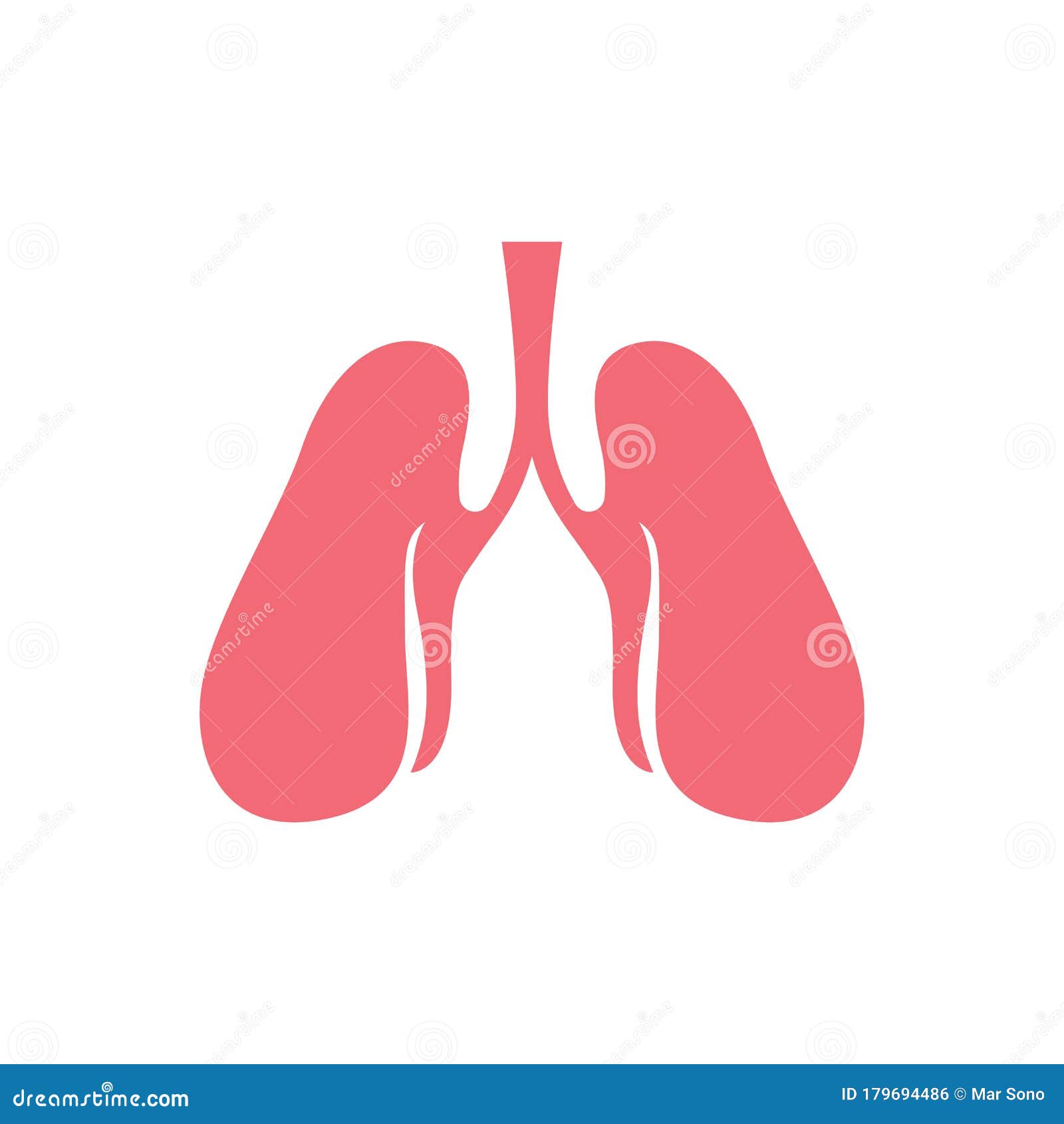 Human Lung Vector Image Template Icon Stock Vector - Illustration of ...