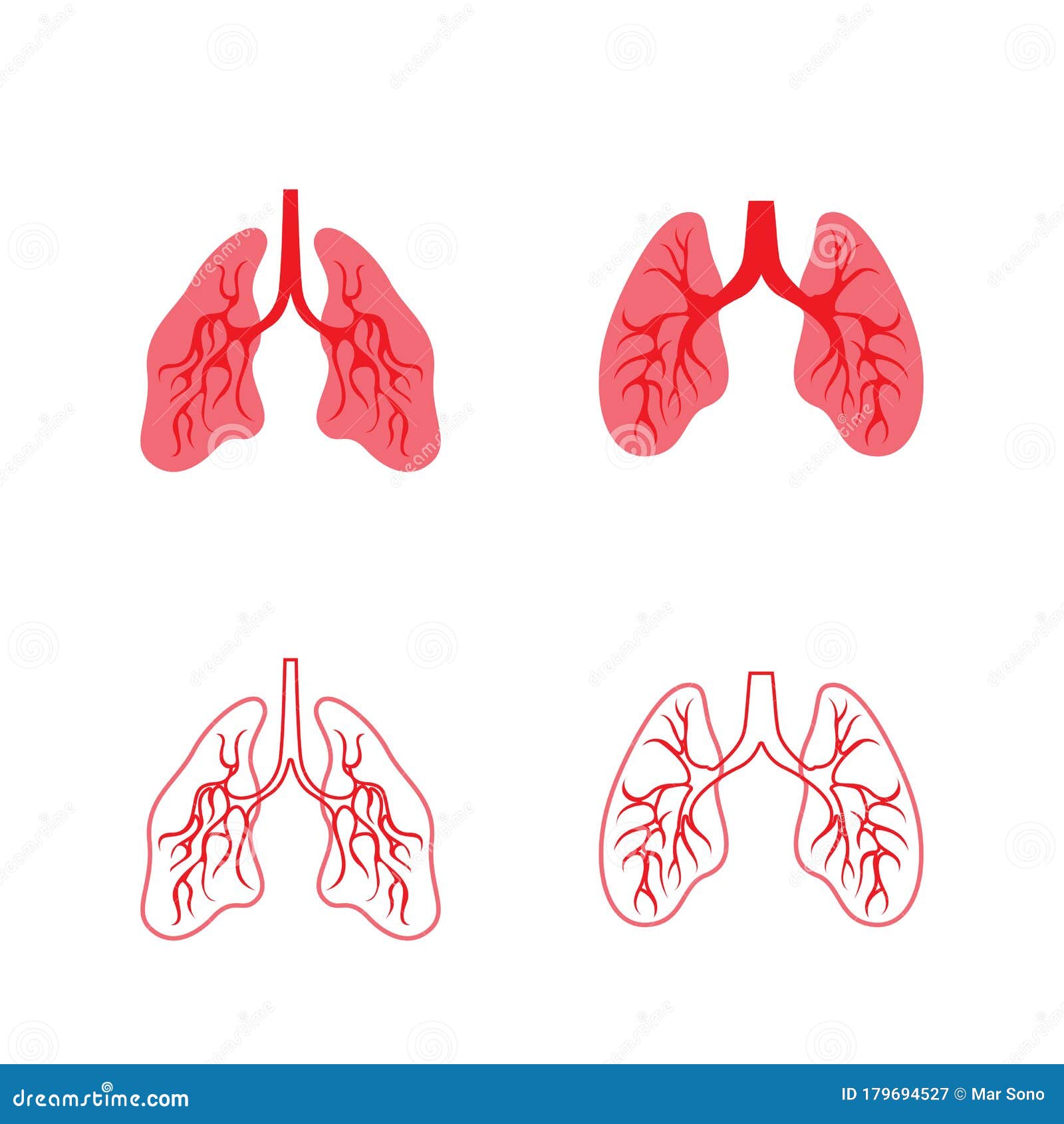 Human Lung Vector Image Template Icon Stock Vector - Illustration of ...