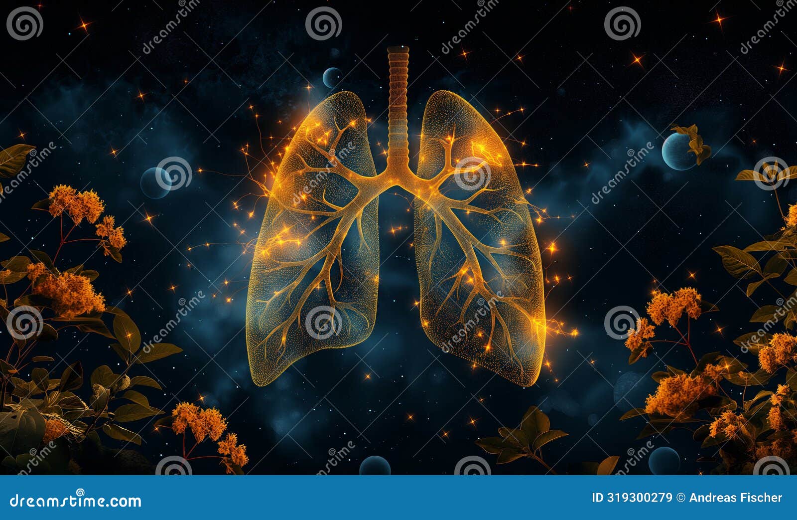 Human Lungs on an Abstract Background. Stock Image - Image of alveoli ...