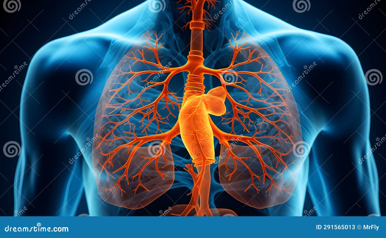 Human lungs, 3D model stock illustration. Illustration of ribs - 291565013