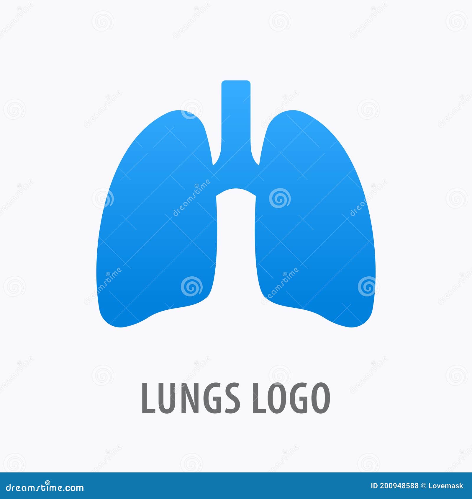 Human Lungs Icon. Logo Design Template. Vector Illustration. Stock ...