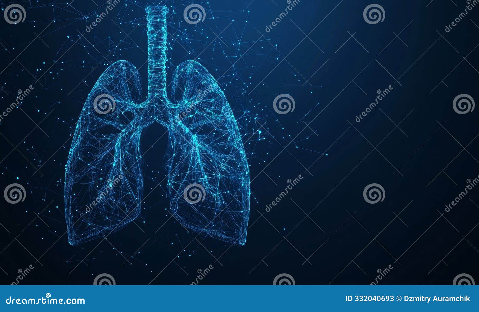 Human Lungs, Left and Right Lung, Trachea. Low Poly Style. Geometric ...