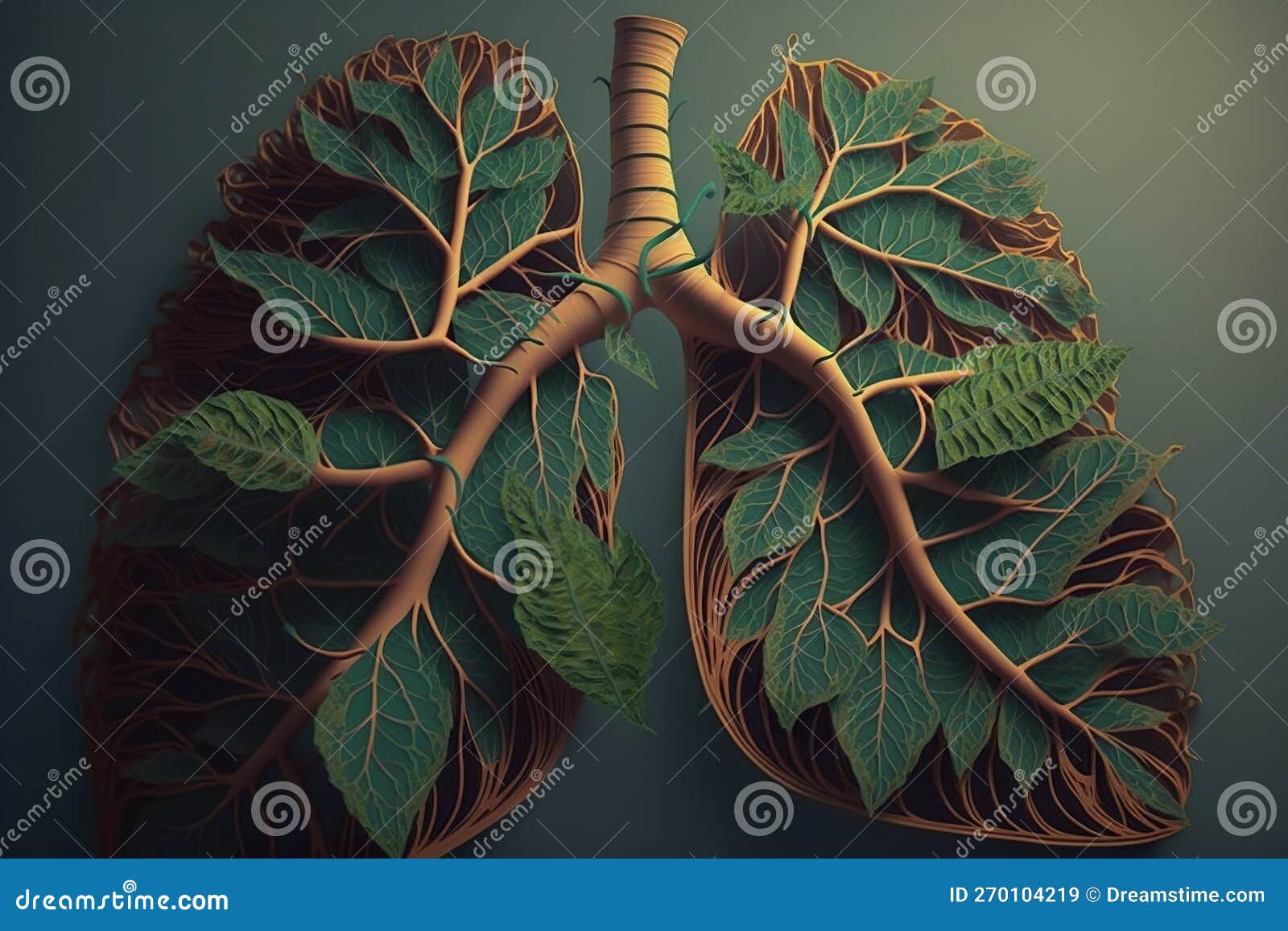 Lungs are Made from Tree Leaves, Concept of Respiratory System and Lung ...