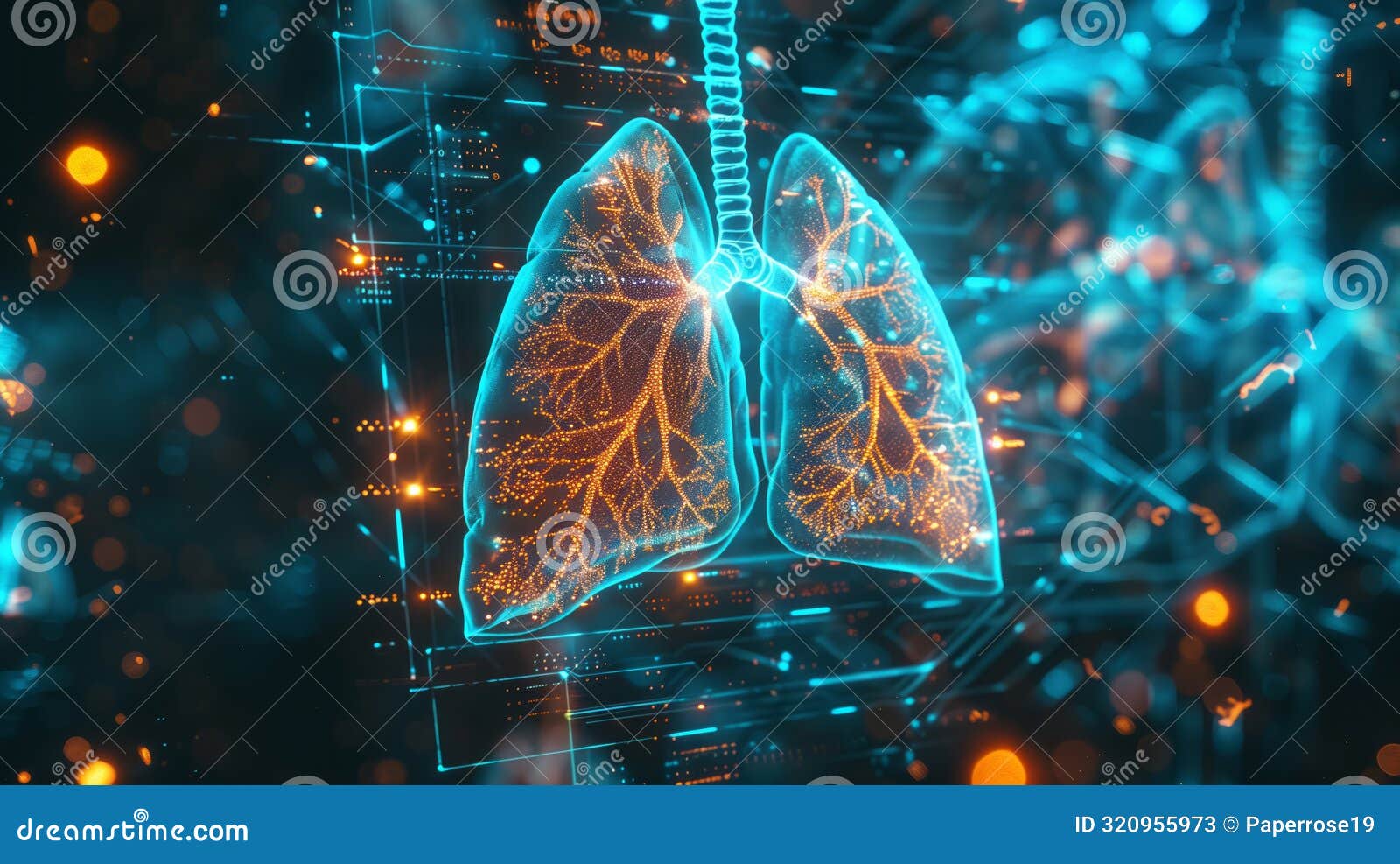 Human Lungs, Medical Technology Background Stock Image - Image of style ...