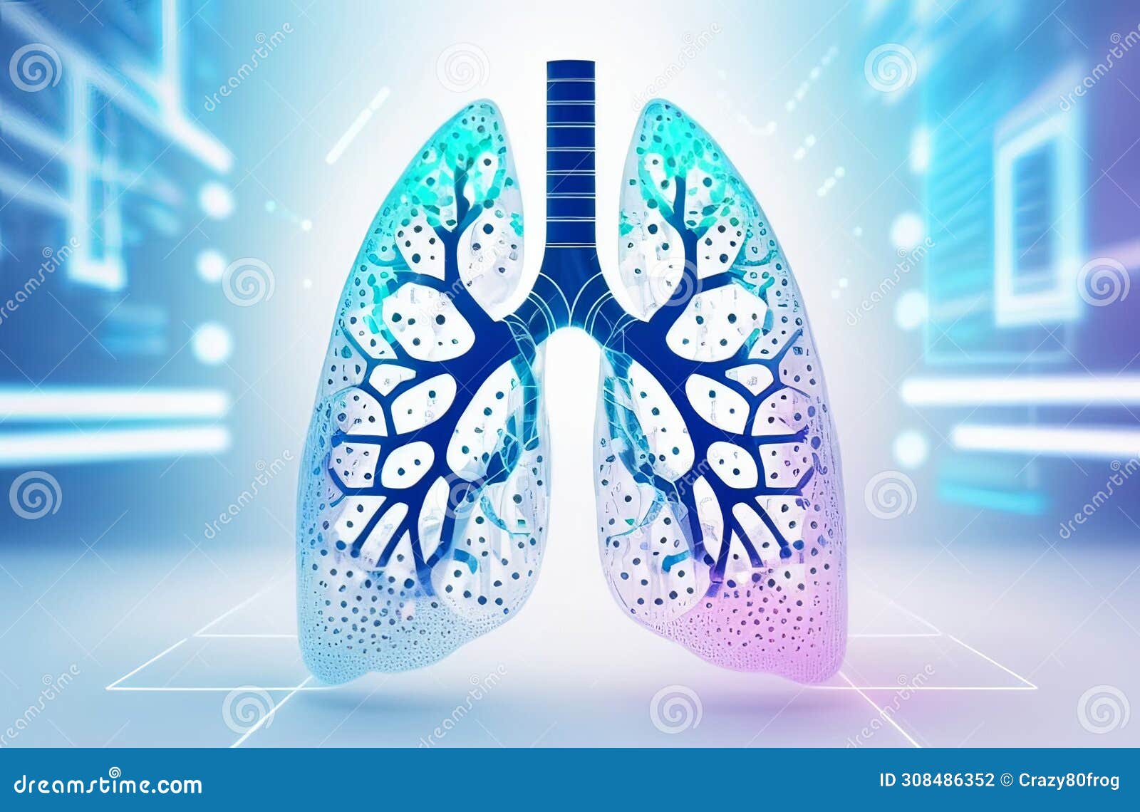 Human Lungs Over Plain Background Stock Photo - Image of lungs ...