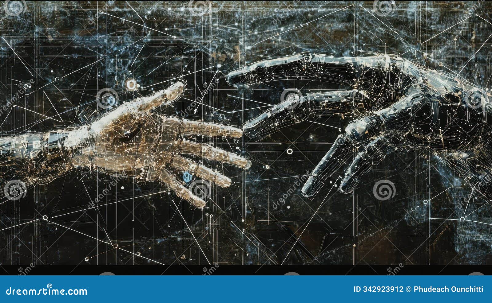 Human and Machine Learning Interaction Concept Stock Illustration ...