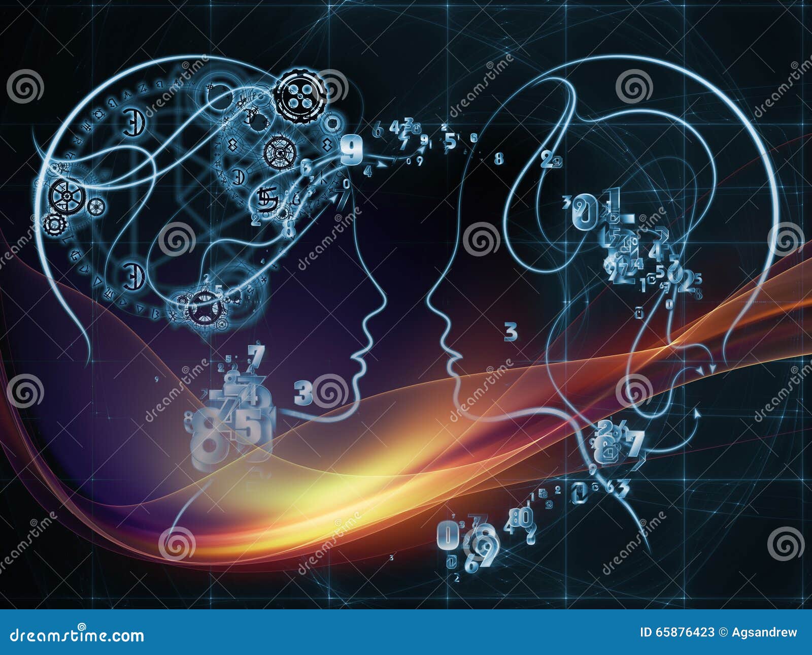 Human Magic stock illustration. Illustration of consciousness - 65876423