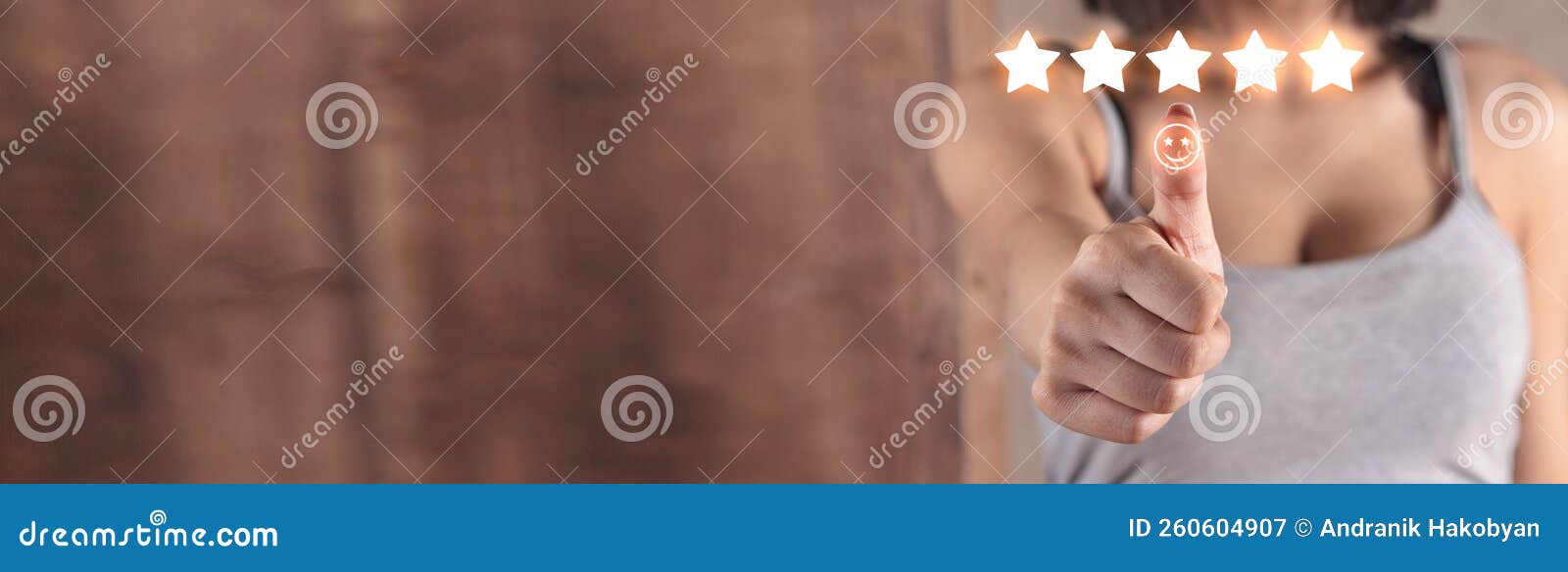 Human Making Thumb Up with a Happy Smiley Face and Five Star Stock ...