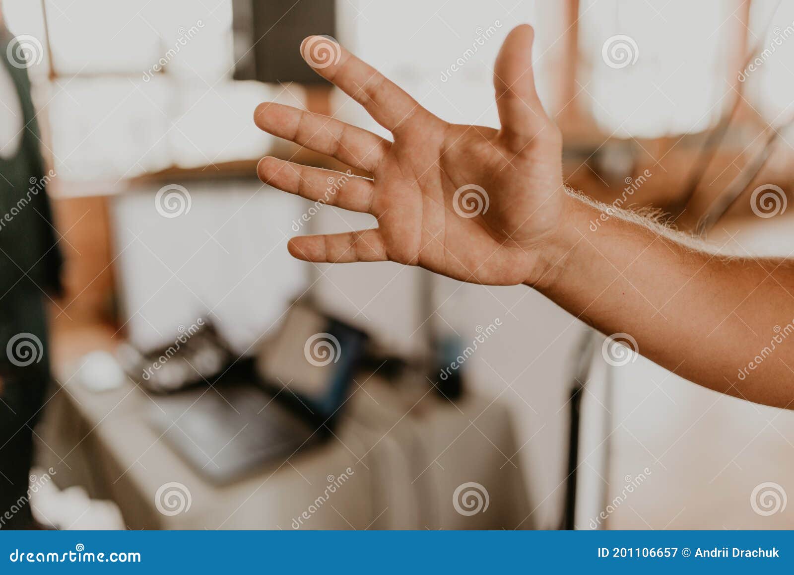 Human Male Hand with the Inner Side Stock Image - Image of shot ...