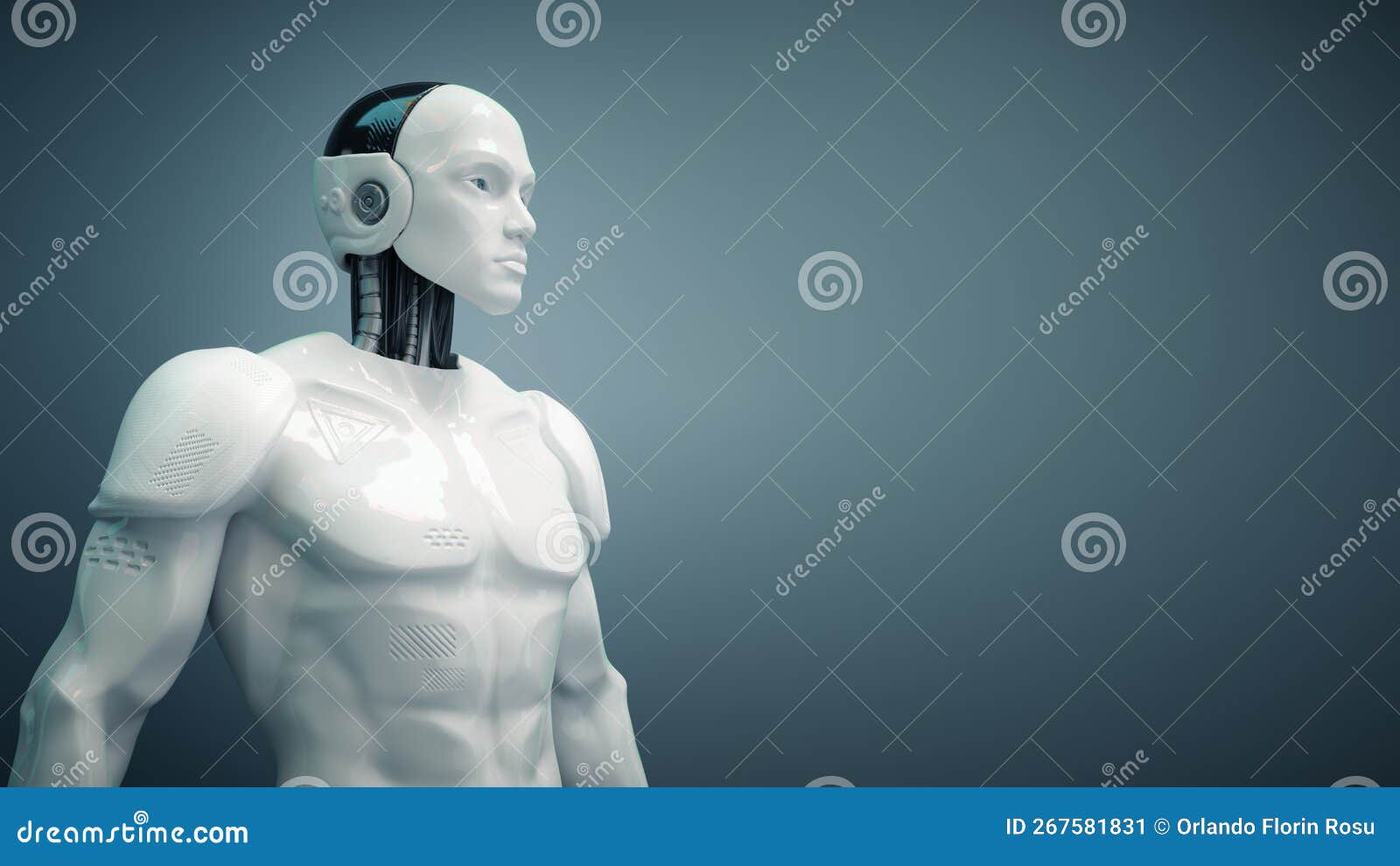Human Male Robot. Artificial Intelligence and Innovation Concept Stock ...