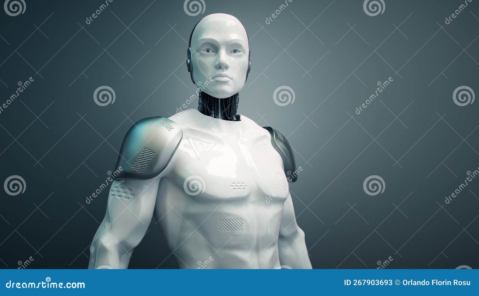 Human Male Robot. Artificial Intelligence and Innovation Concept Stock ...
