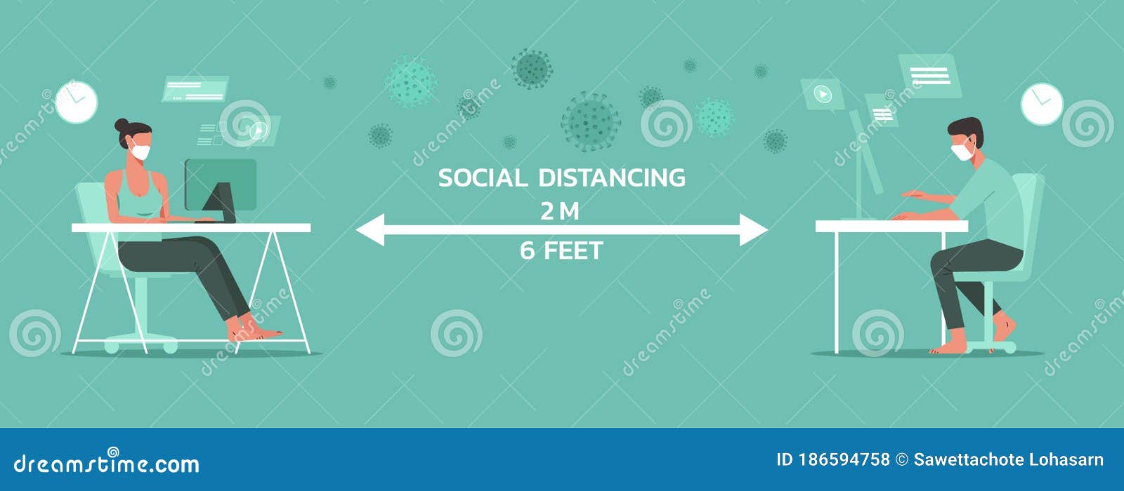 Young Man and Woman Working on Laptops Computers, Online Working ...