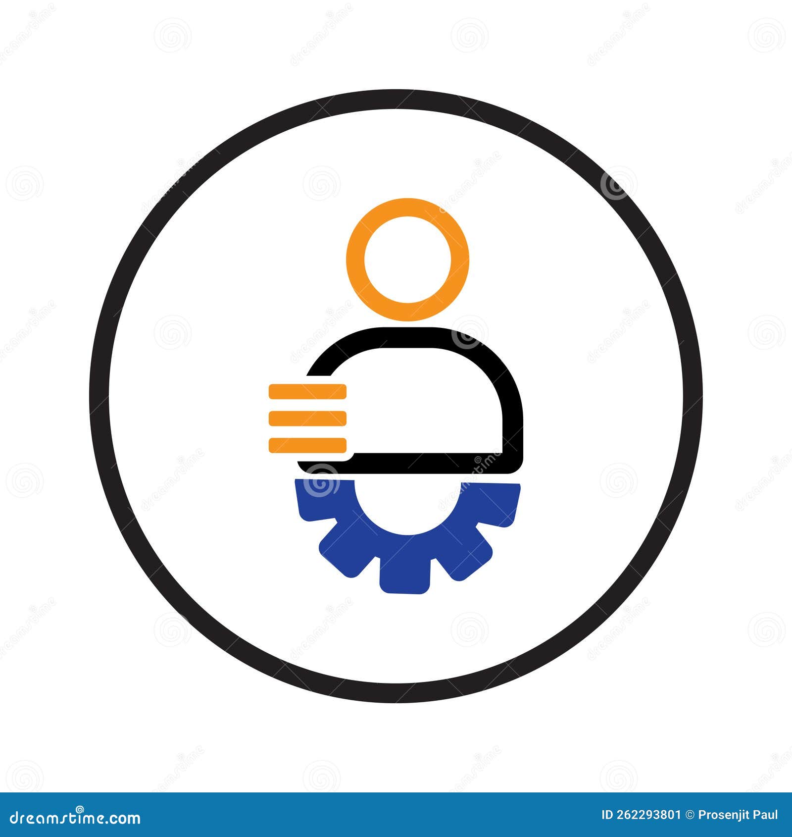 Human management icon stock vector. Illustration of work - 262293801