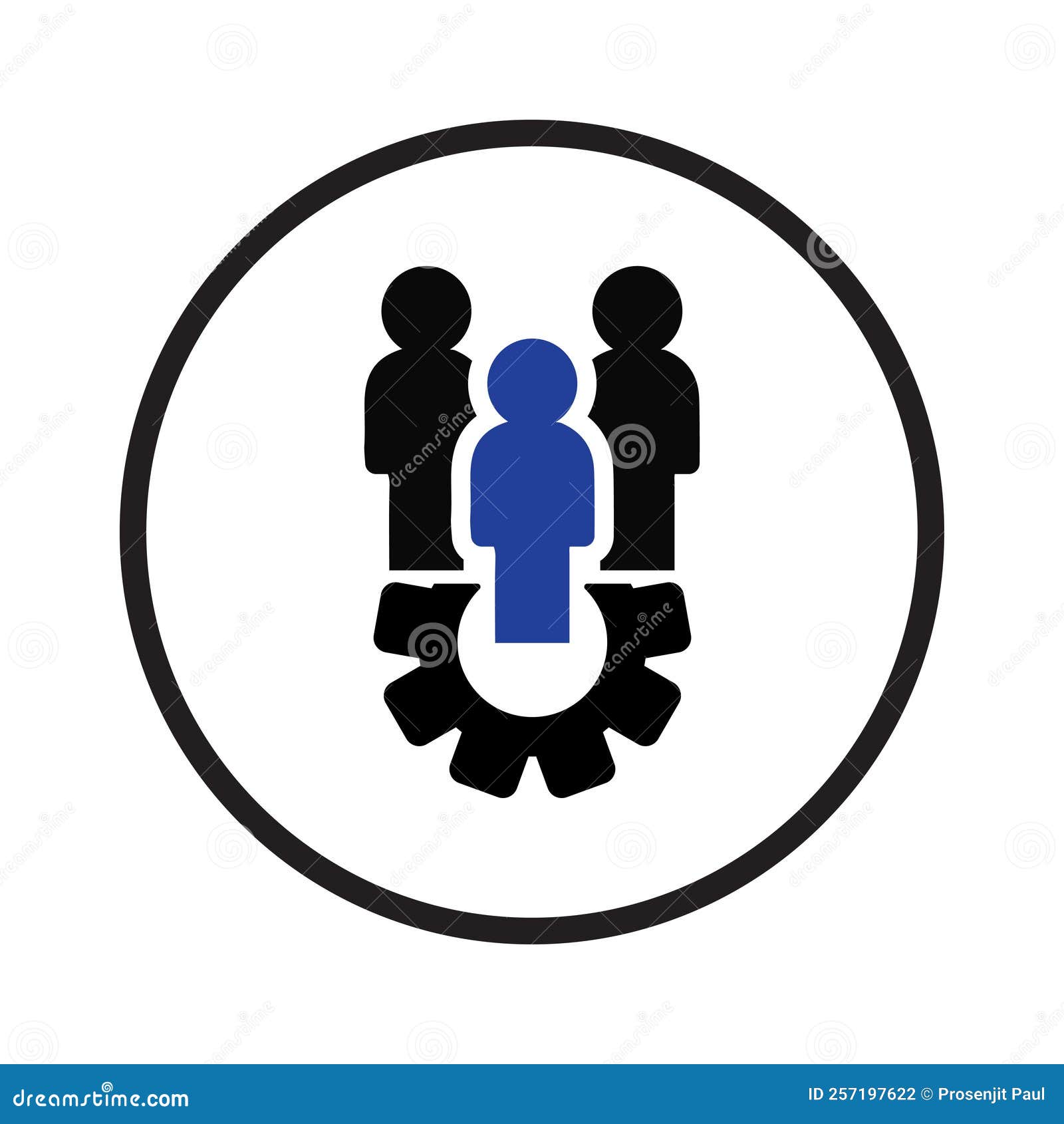 Human Management Icon Vector Stock Vector - Illustration of team ...