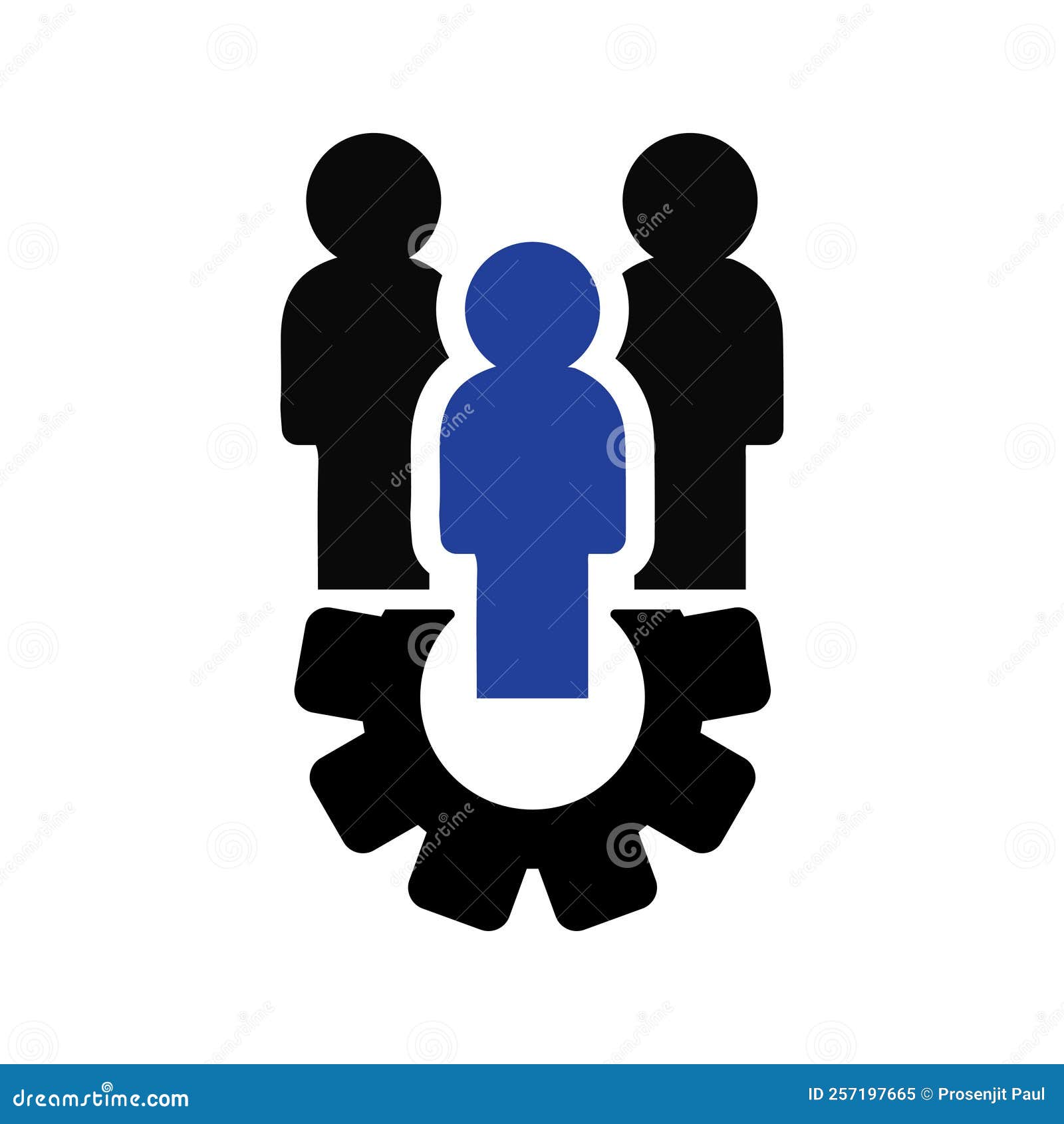 Human Management Icon Vector Stock Vector - Illustration of teamwork ...