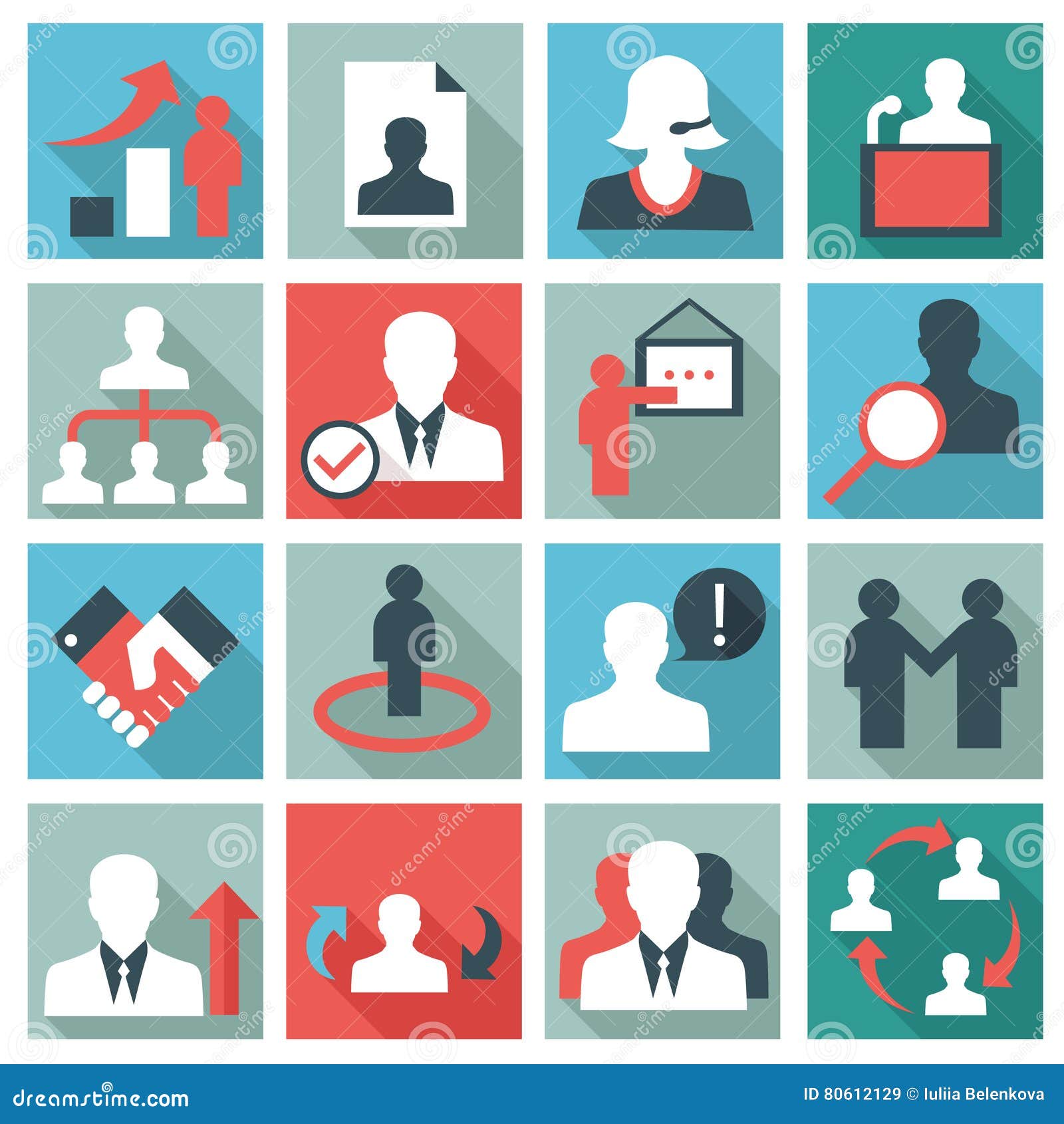 Human management icons stock vector. Illustration of organization ...