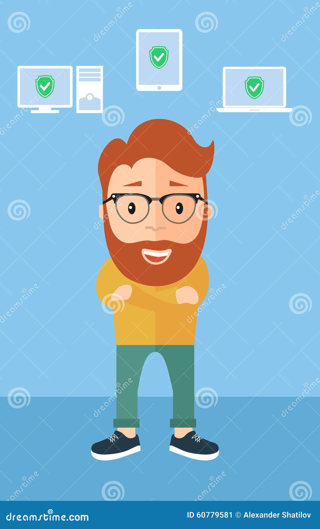 Human Master Repair Computer, Flat Design Stock Vector - Illustration ...