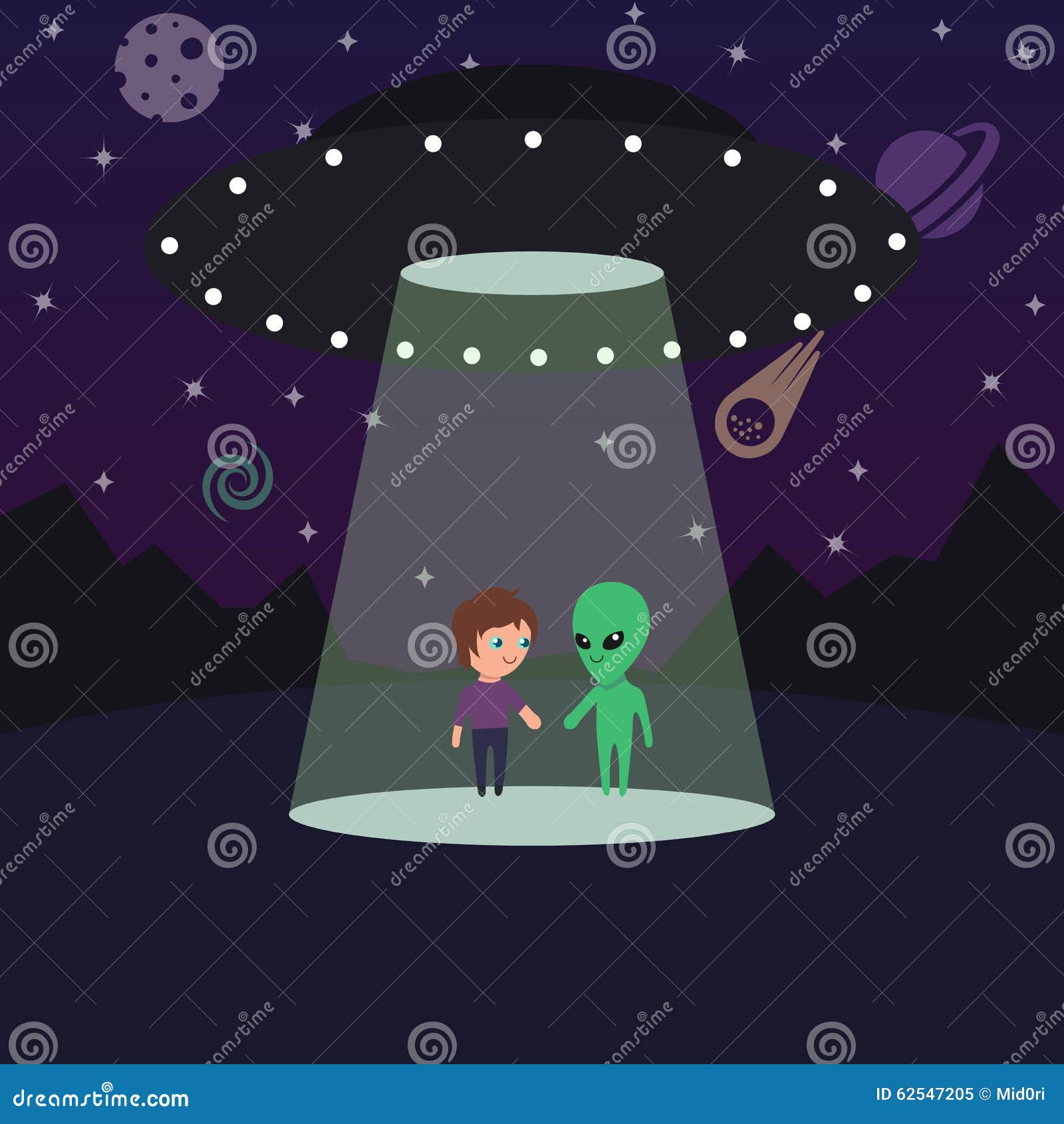 Human meets alien stock vector. Illustration of planet - 62547205