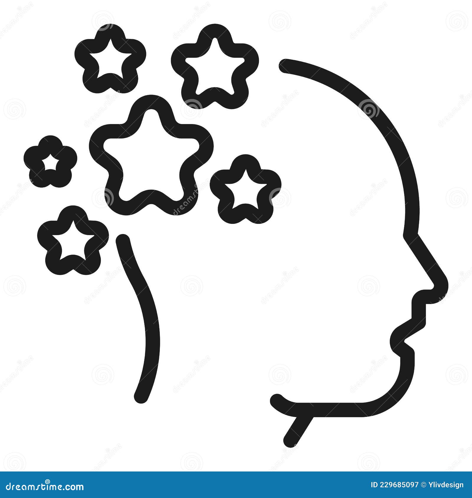 Human Memories Icon Outline Vector. Memory Brain Stock Vector ...