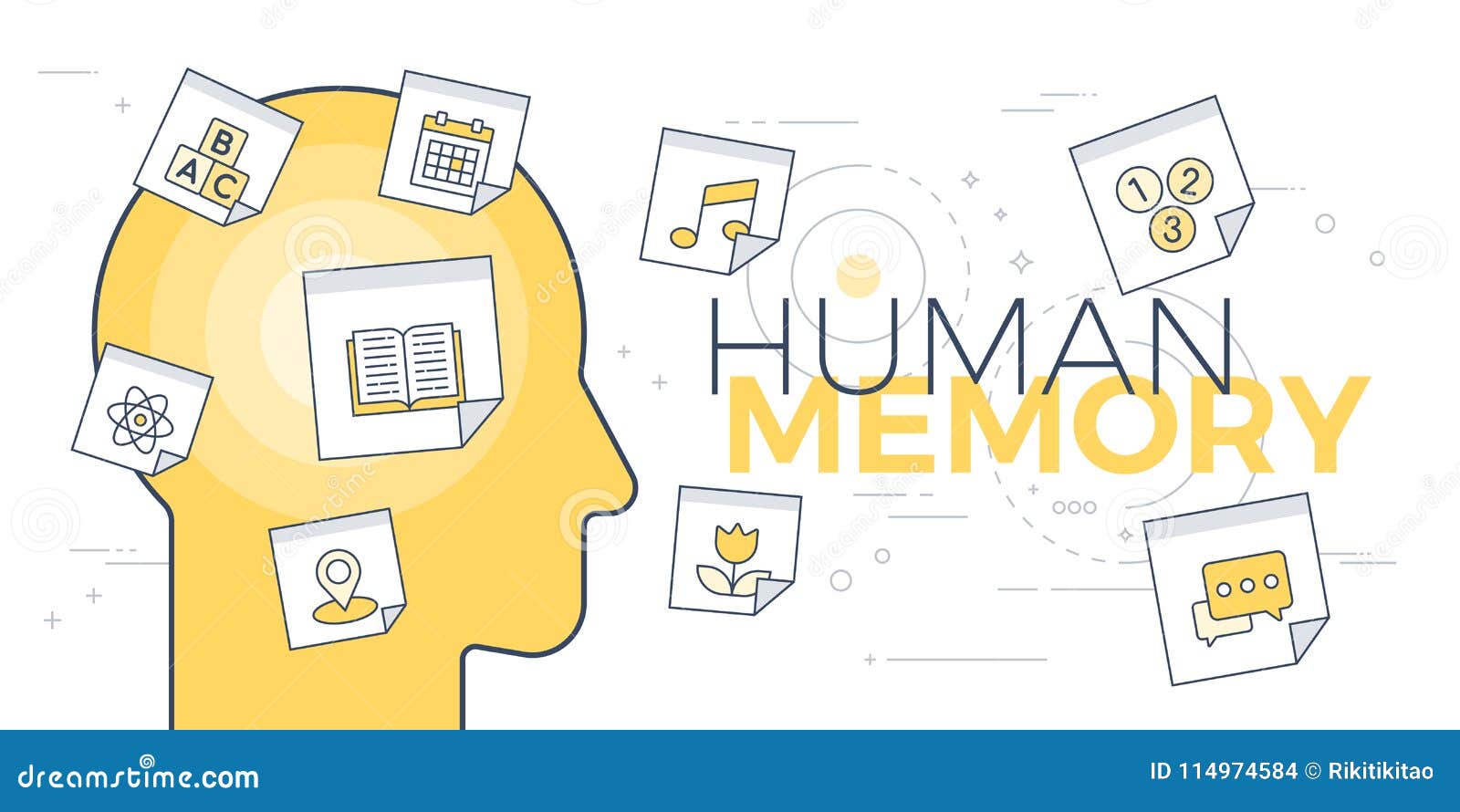 Human memory concept stock vector. Illustration of mental - 114974584