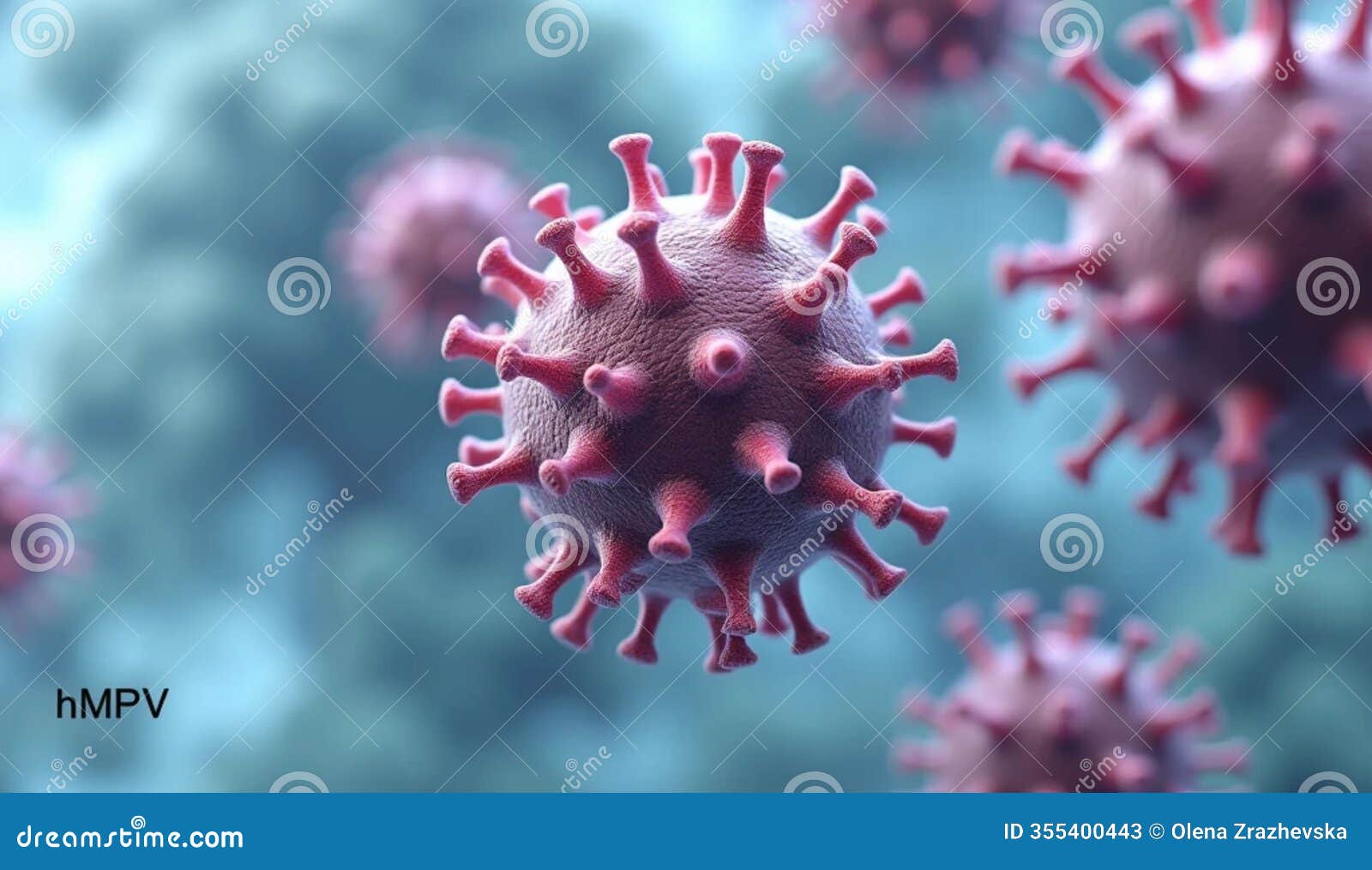 Human Metapneumovirus Under the Microscope Stock Illustration ...