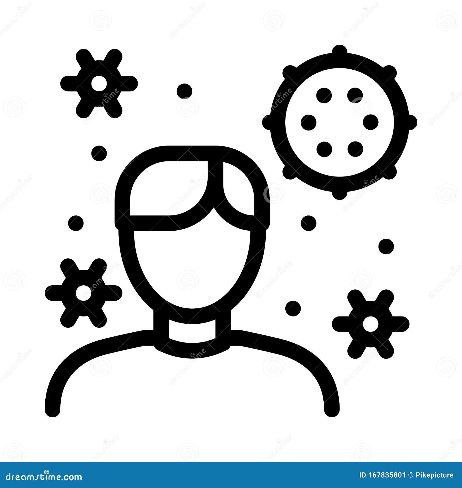 Human Microbe Icon Vector Outline Illustration Stock Vector ... Human Microbe Icon Vector Outline Illustration Stock Vector ...
