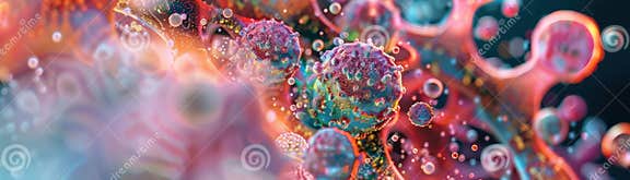 Human Microbiome Visualized through Intricate Colorful Abstract Art ...