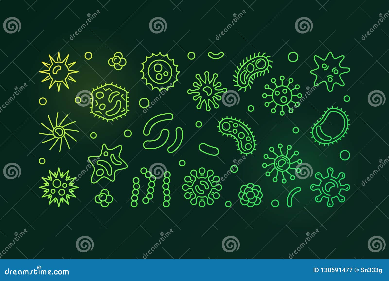 Human Microbiota Microscope View Transplant Vector Probiotic Cell ...