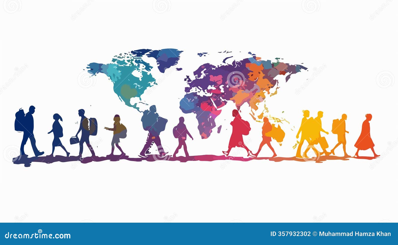 Human Migration Abstract Concept Vector Illustration Stock Vector ...