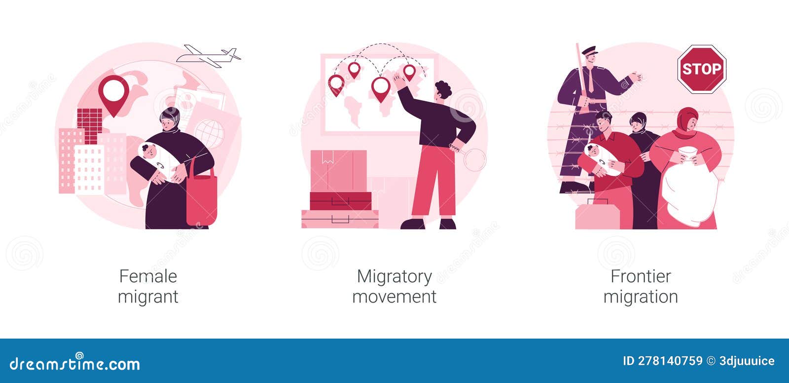 Human Migration Abstract Concept Vector Illustrations. Stock Vector ...