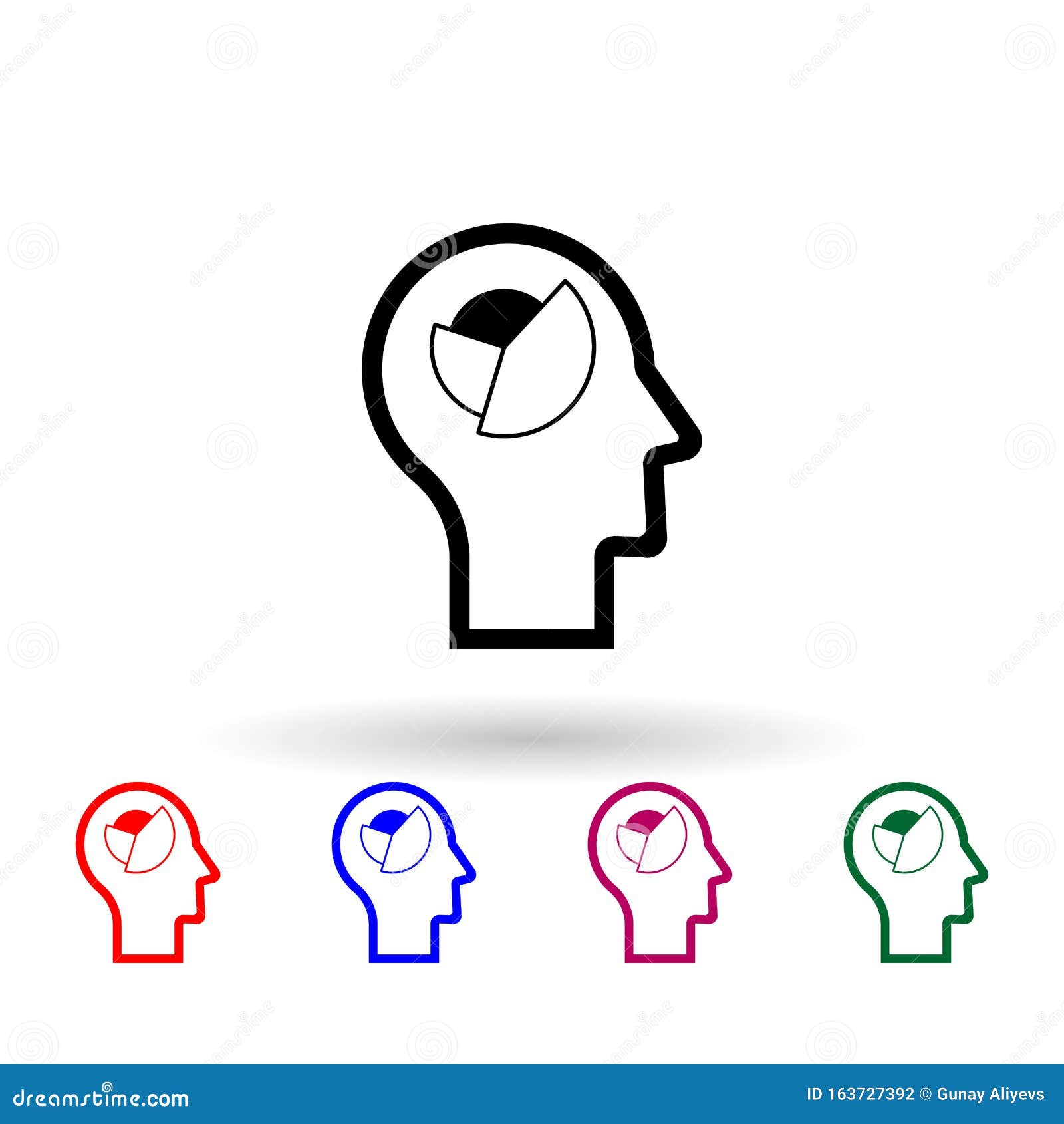 Human Mind, Analysis Multi Color Icon. Simple Thin Line, Outline Vector ...