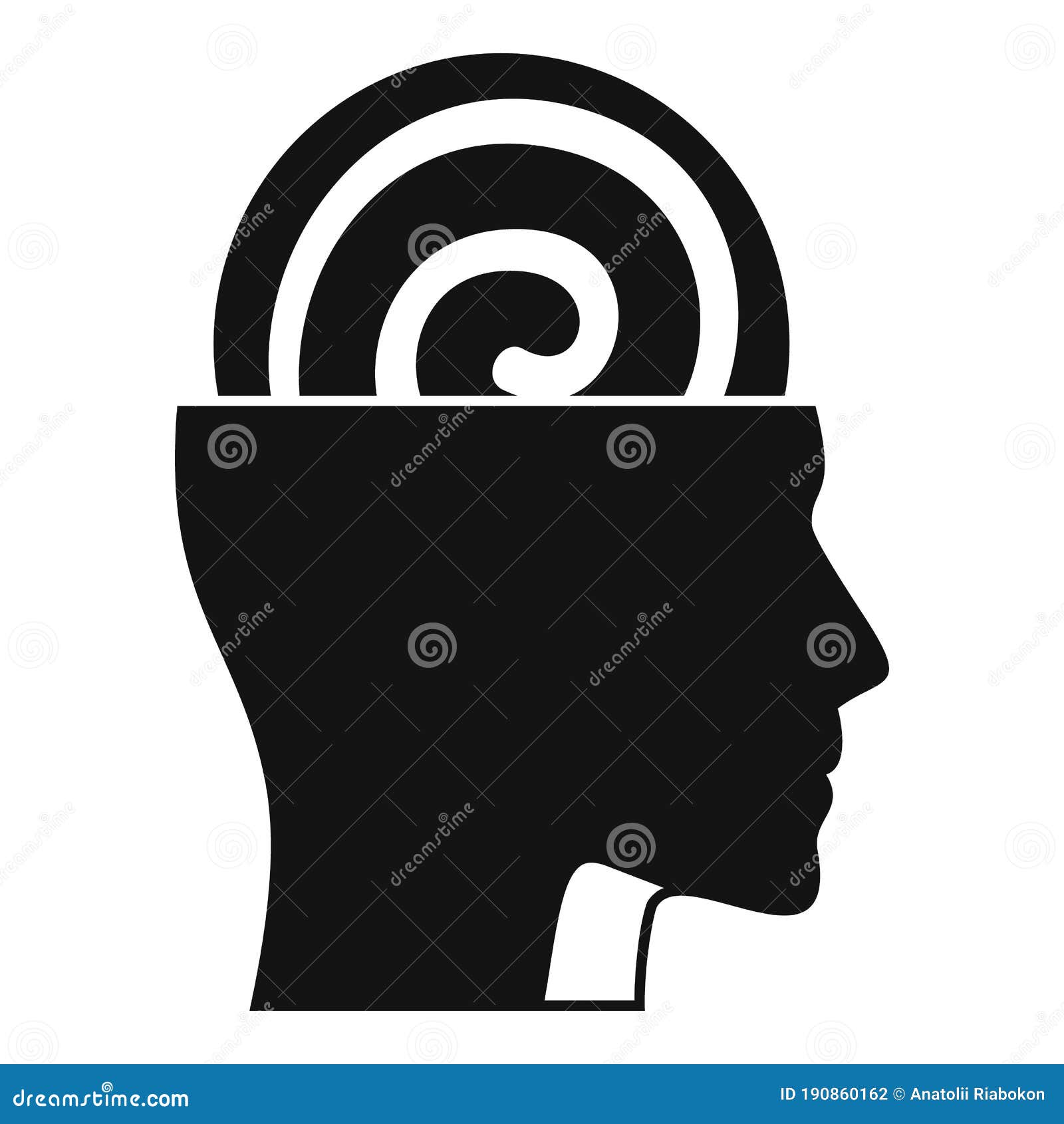 Human Mind Hypnosis Icon, Simple Style Stock Vector - Illustration of ...