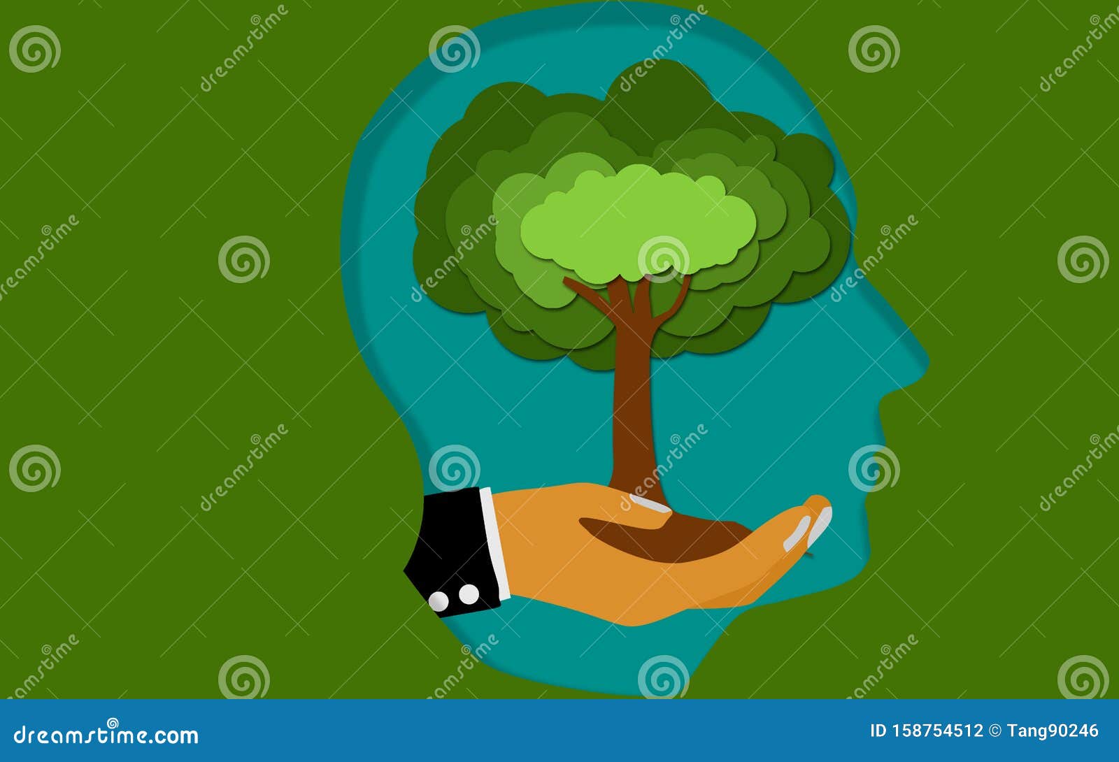 Mind Tree Logo Vector Illustration | CartoonDealer.com #128841858