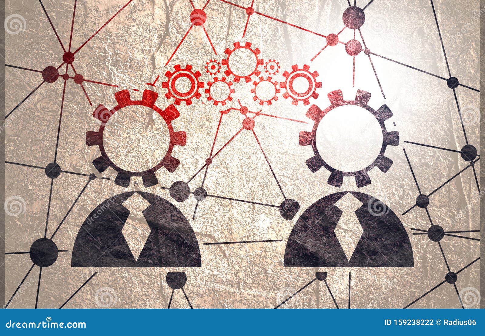 Human model connection stock illustration. Illustration of meeting ...