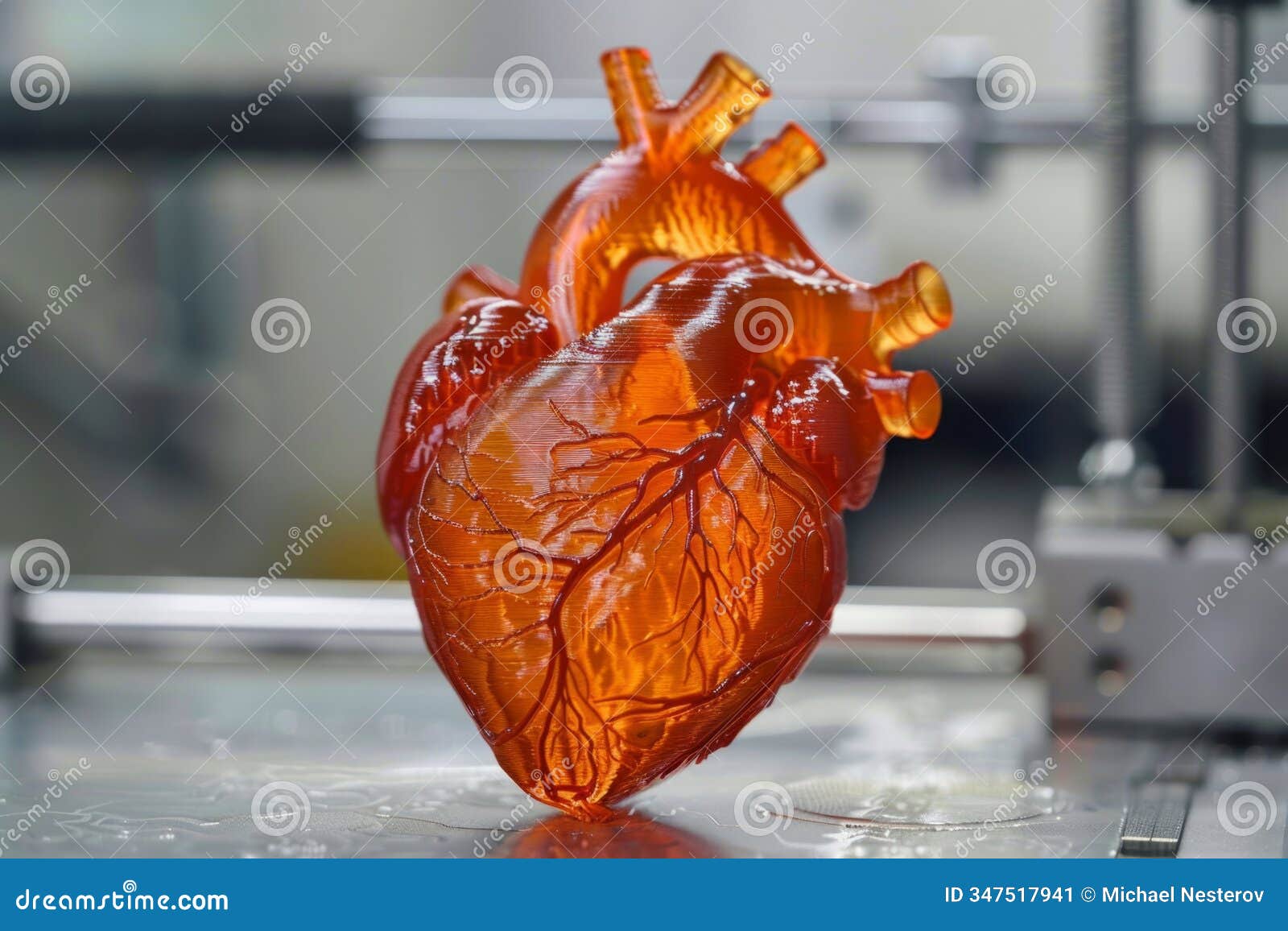 Human Model Heart 3D Printed Stock Illustration - Illustration of ...