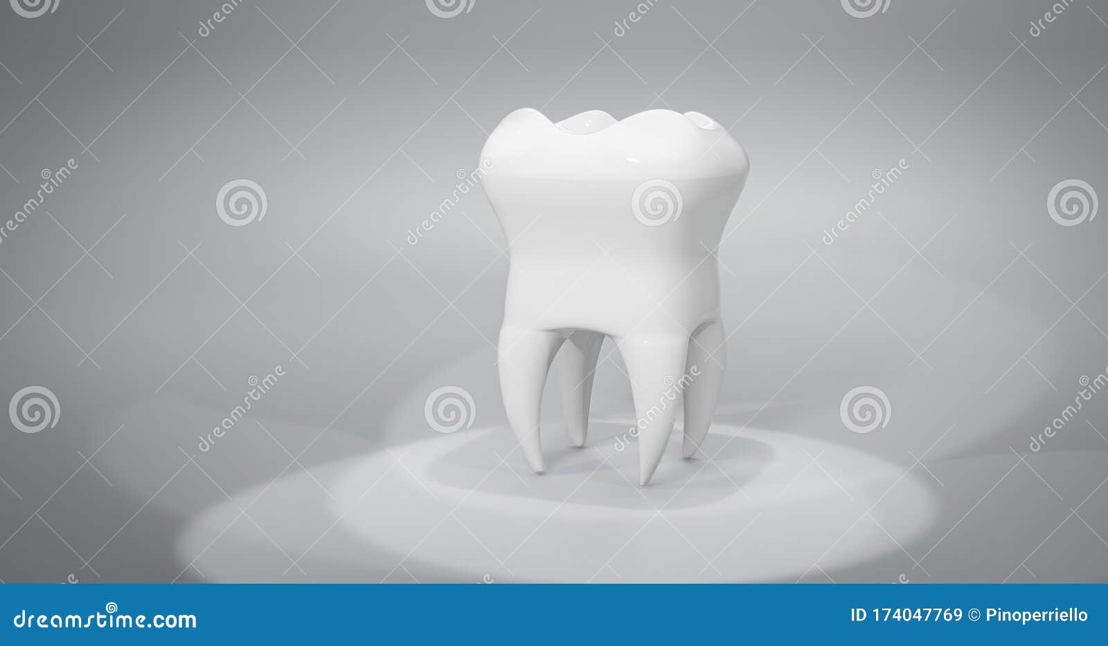 Human Molar Tooth Isolated on Light Background Stock Illustration ...