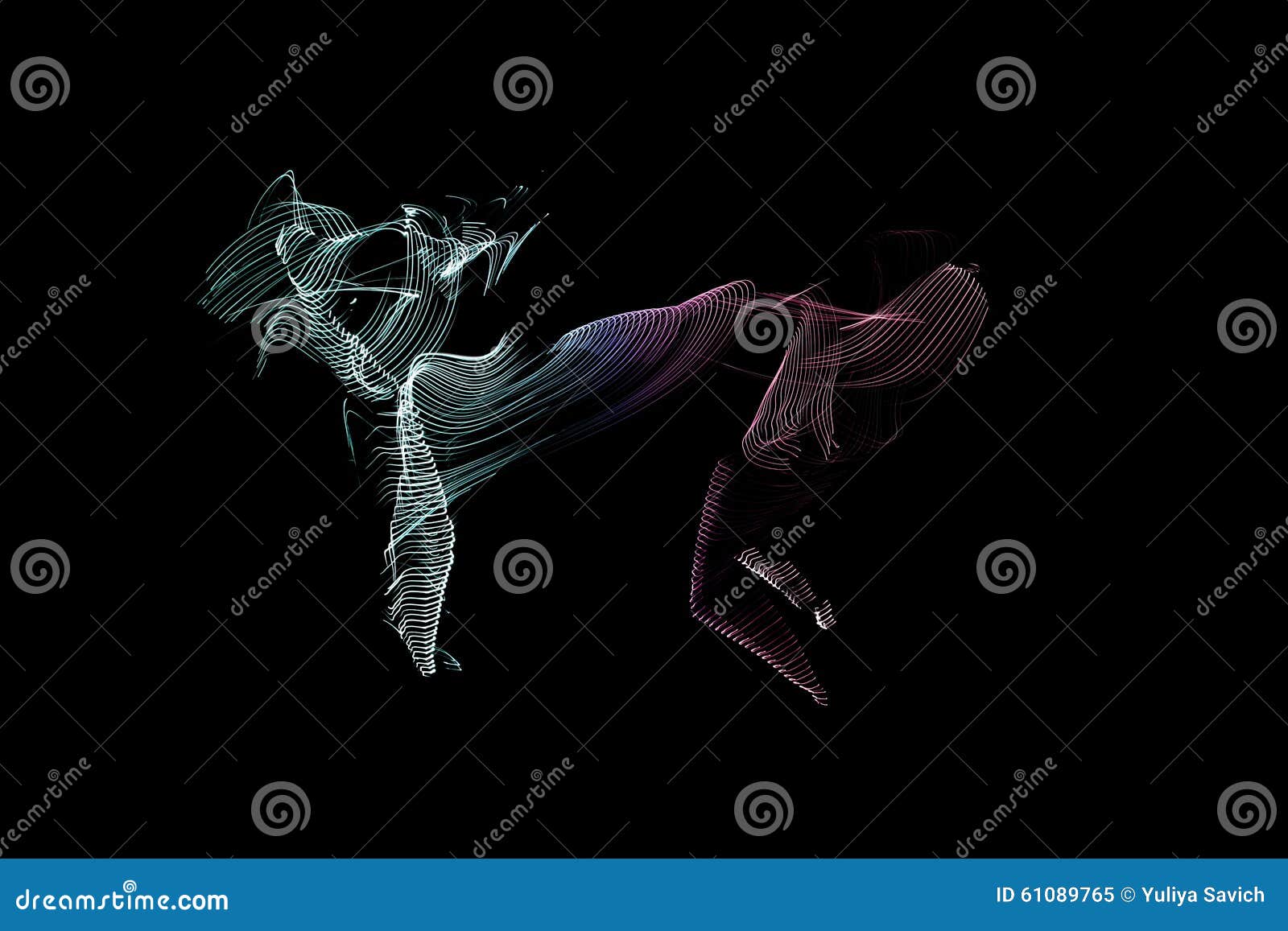 Human Movement in LED Strip Light Stock Image - Image of decoration ...