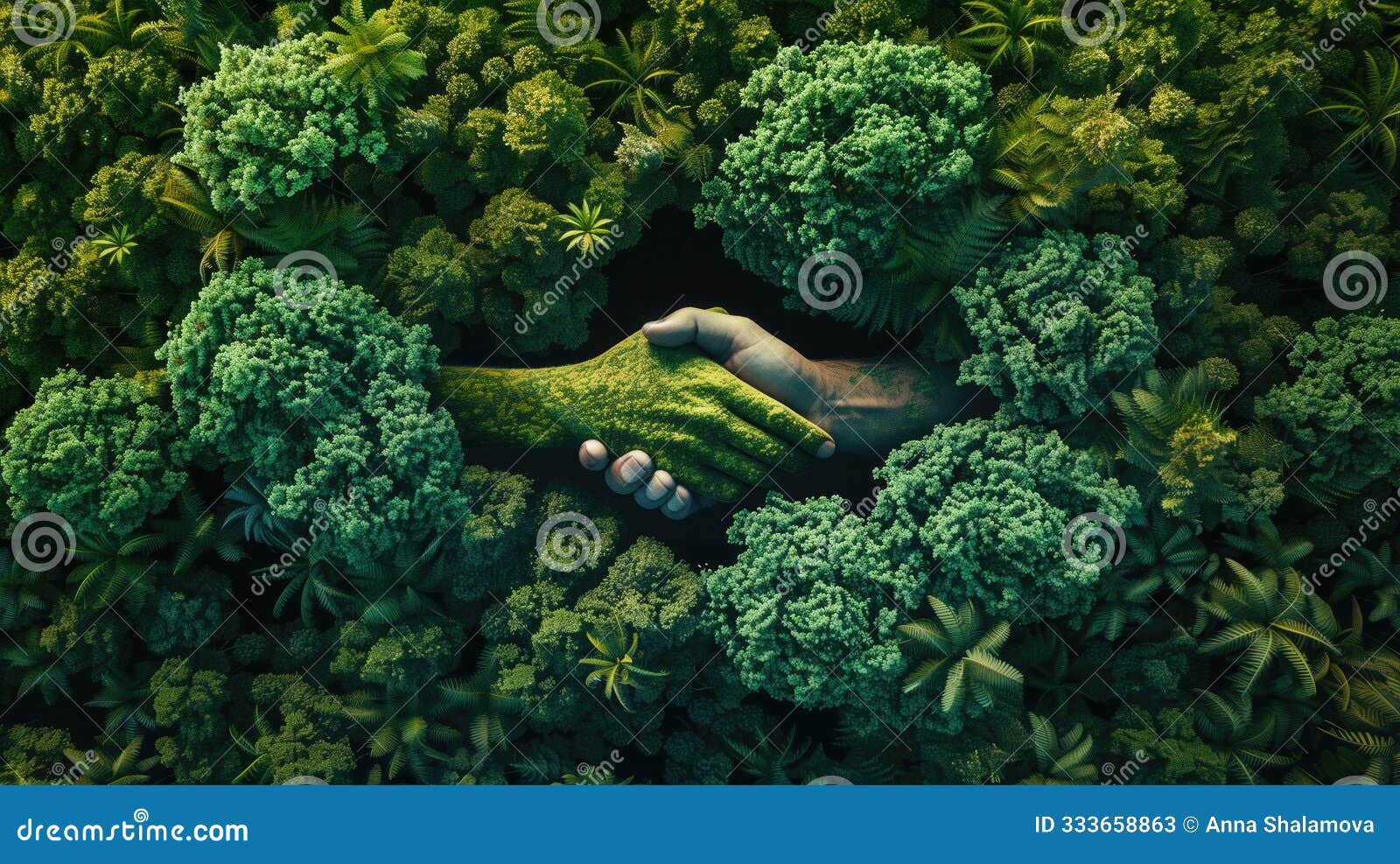 Human and Nature Collaboration Concept Represented by an Environmental ...