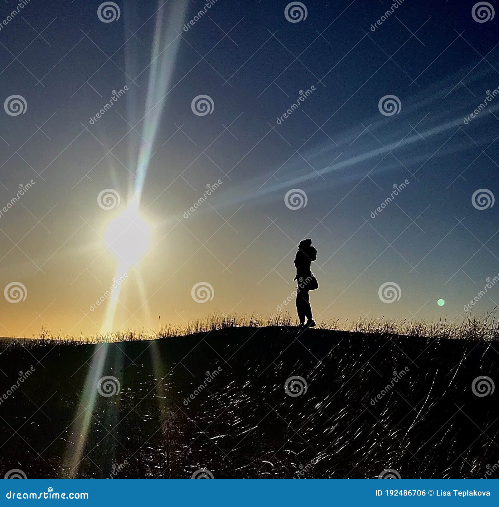 Enjoy stock photo. Image of human, nature, stair, sundown - 192486706