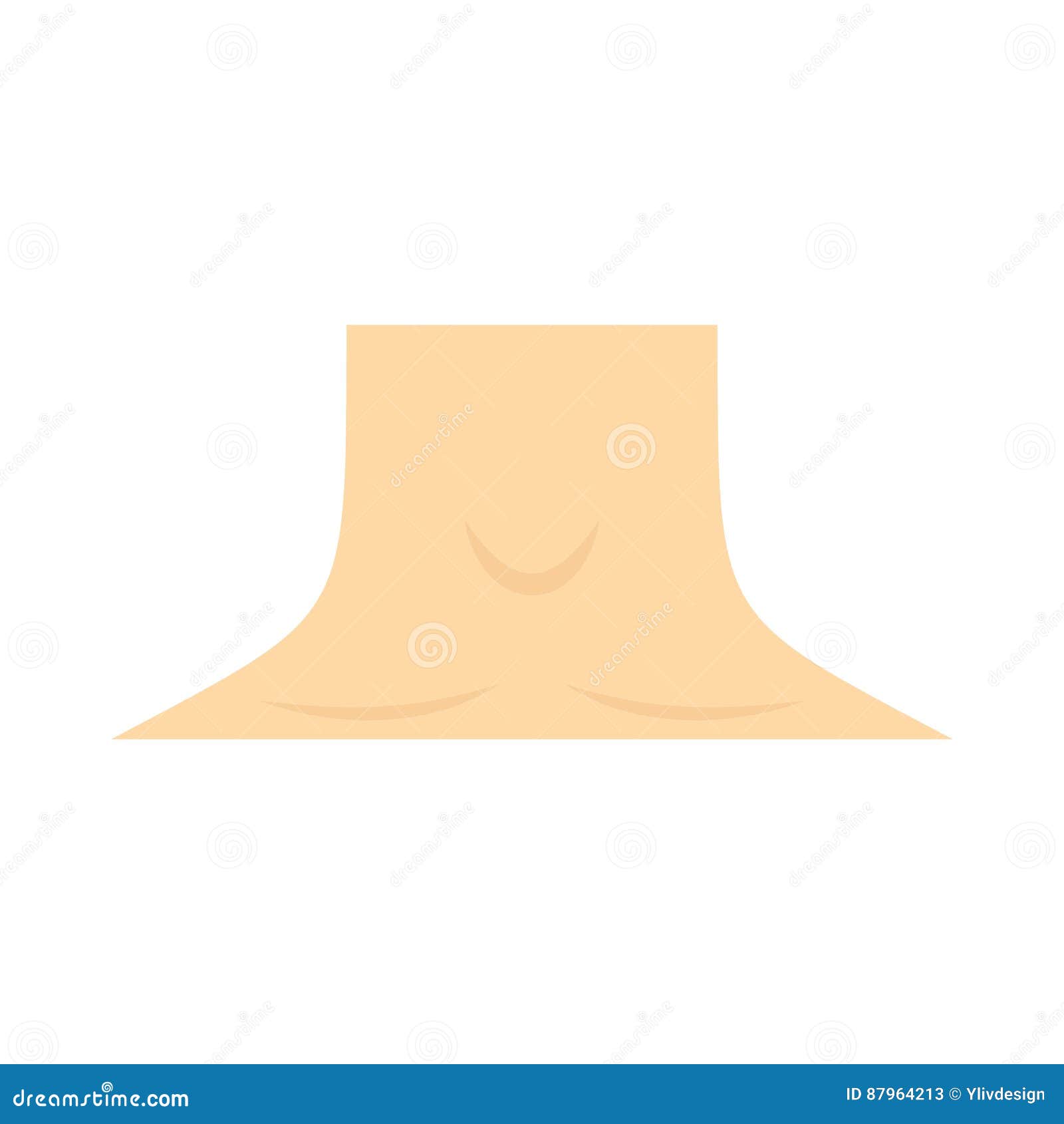 Human Neck Icon, Flat Style Stock Vector - Illustration of cartilage ...