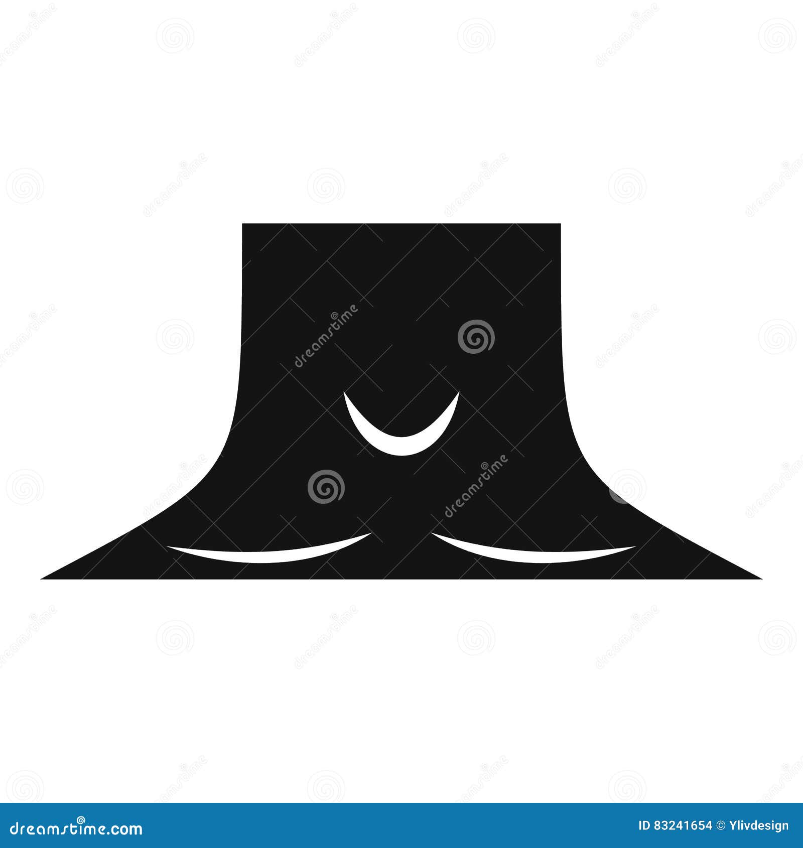 Human Neck Icon, Simple Style Stock Vector - Illustration of black ...