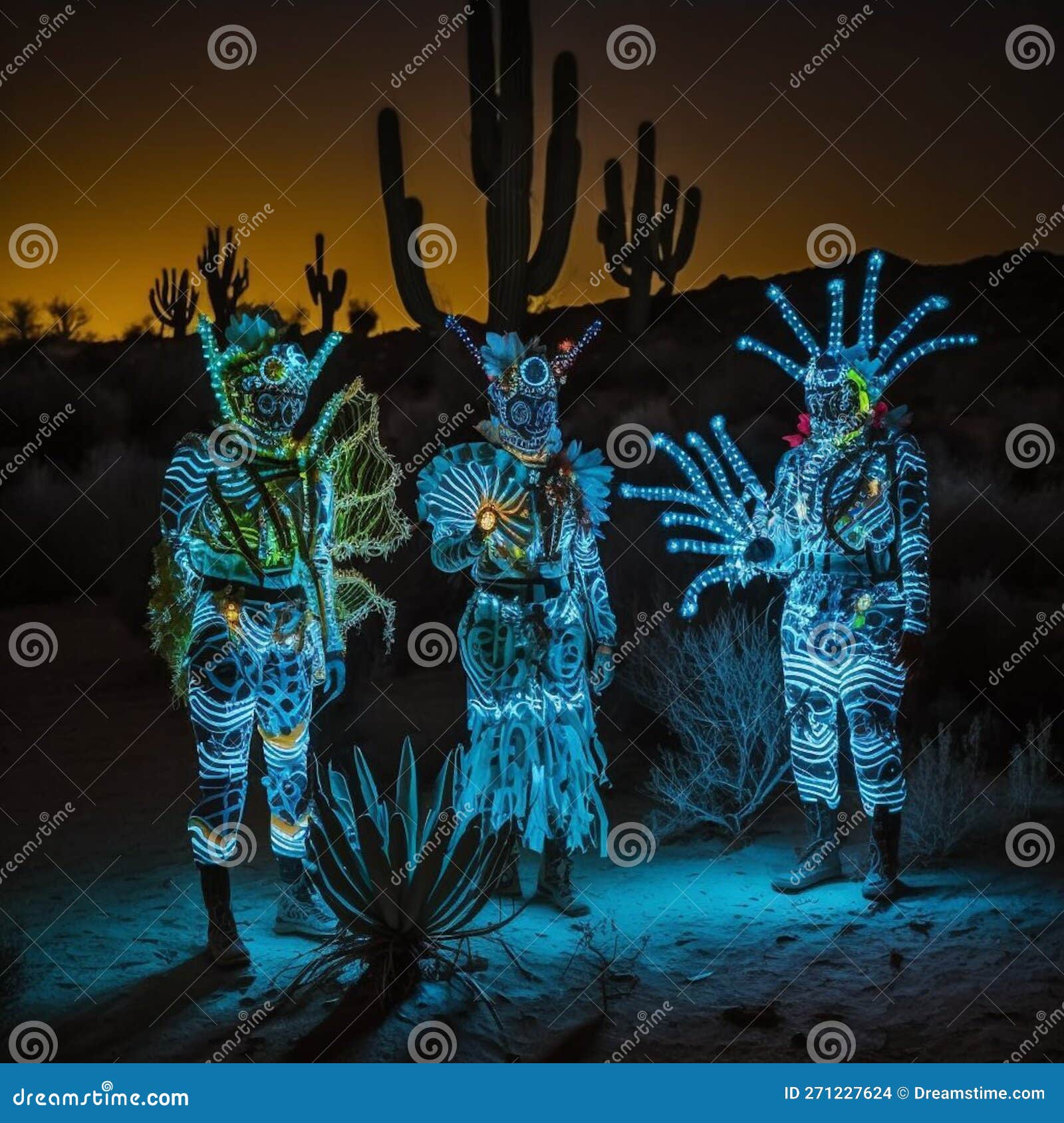 A Human in Neon Style Armor Stock Illustration - Illustration of person ...