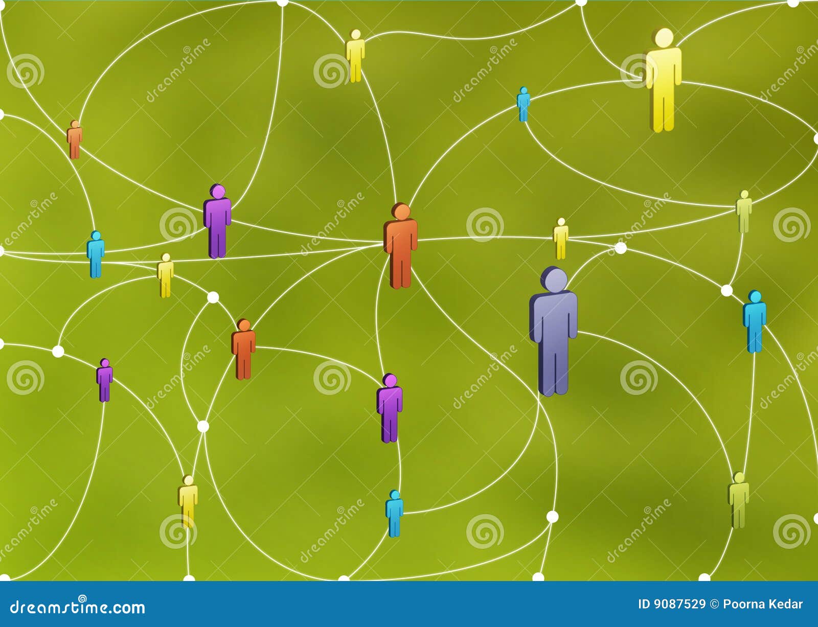 Human Network stock illustration. Illustration of leading - 9087529