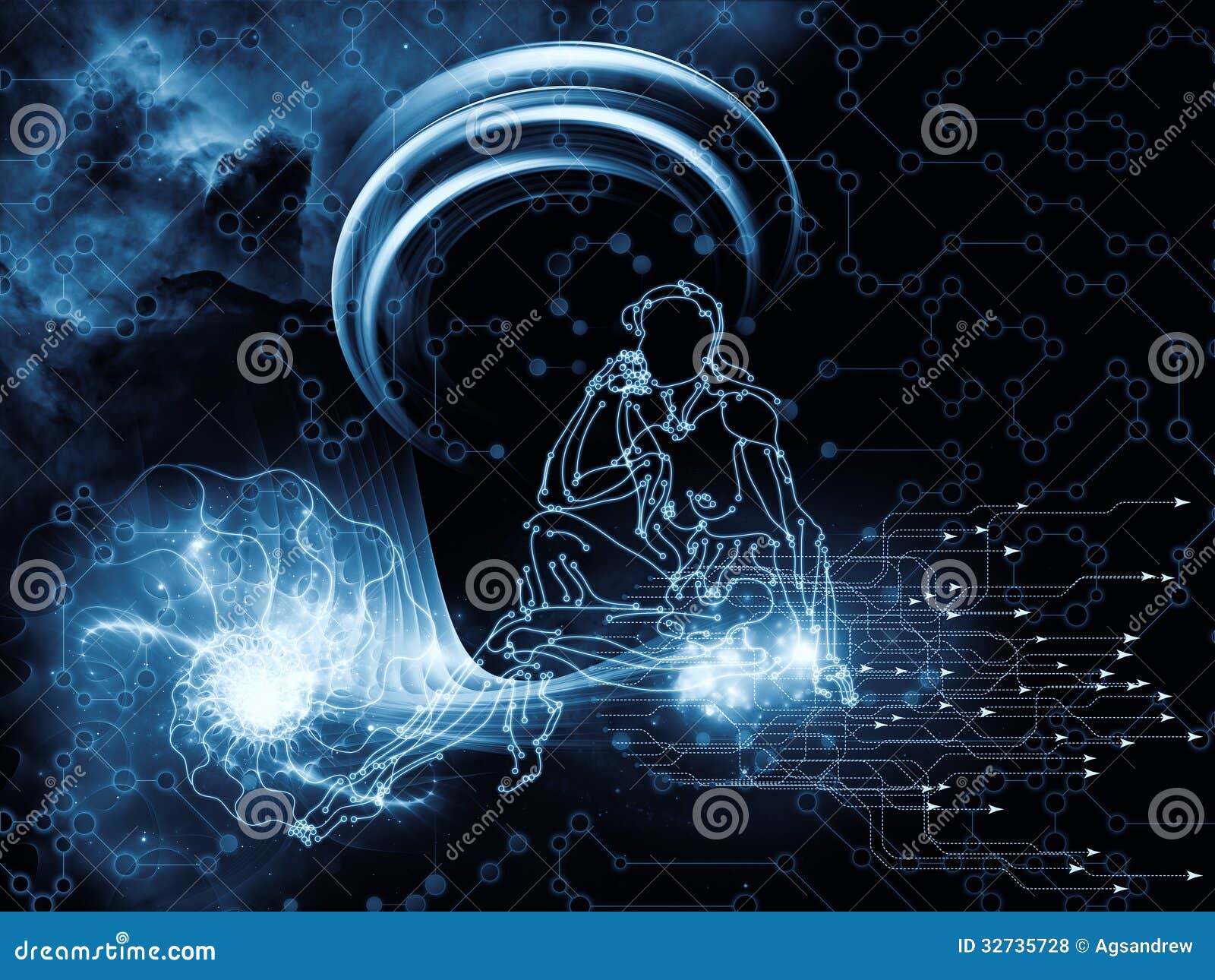 Human Network stock illustration. Illustration of reason - 32735728