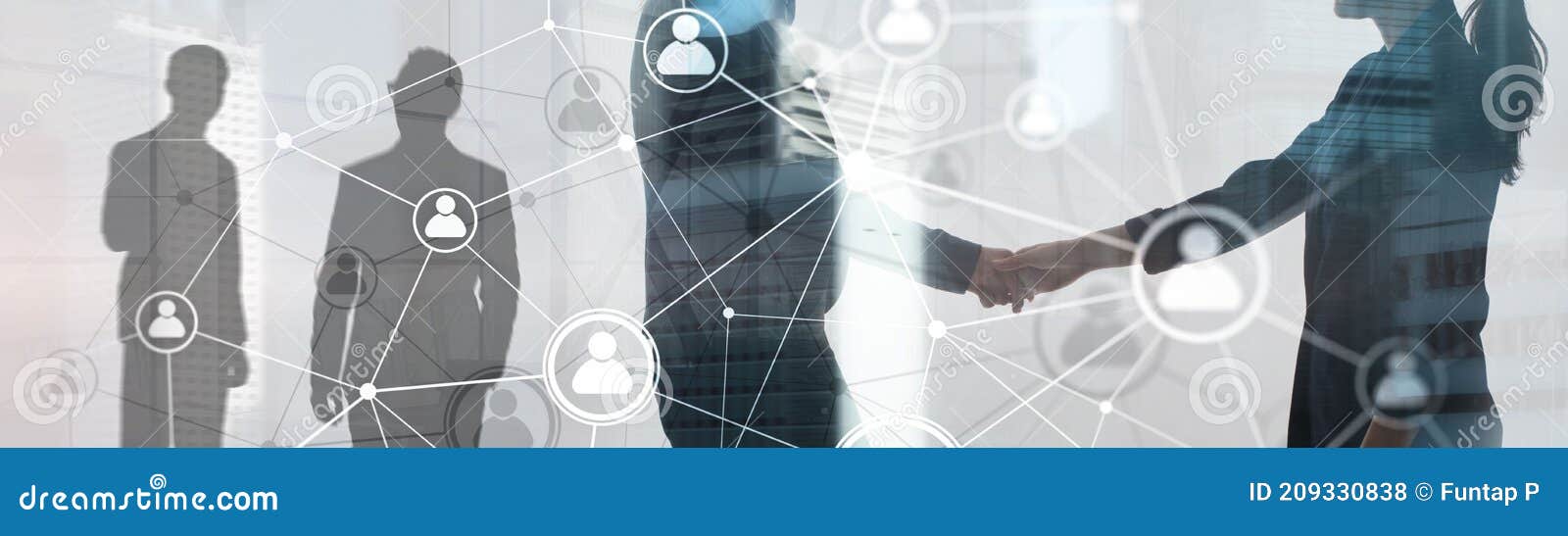 Human Network Map or People Connection. Panoramic Banner 2020. Stock ...