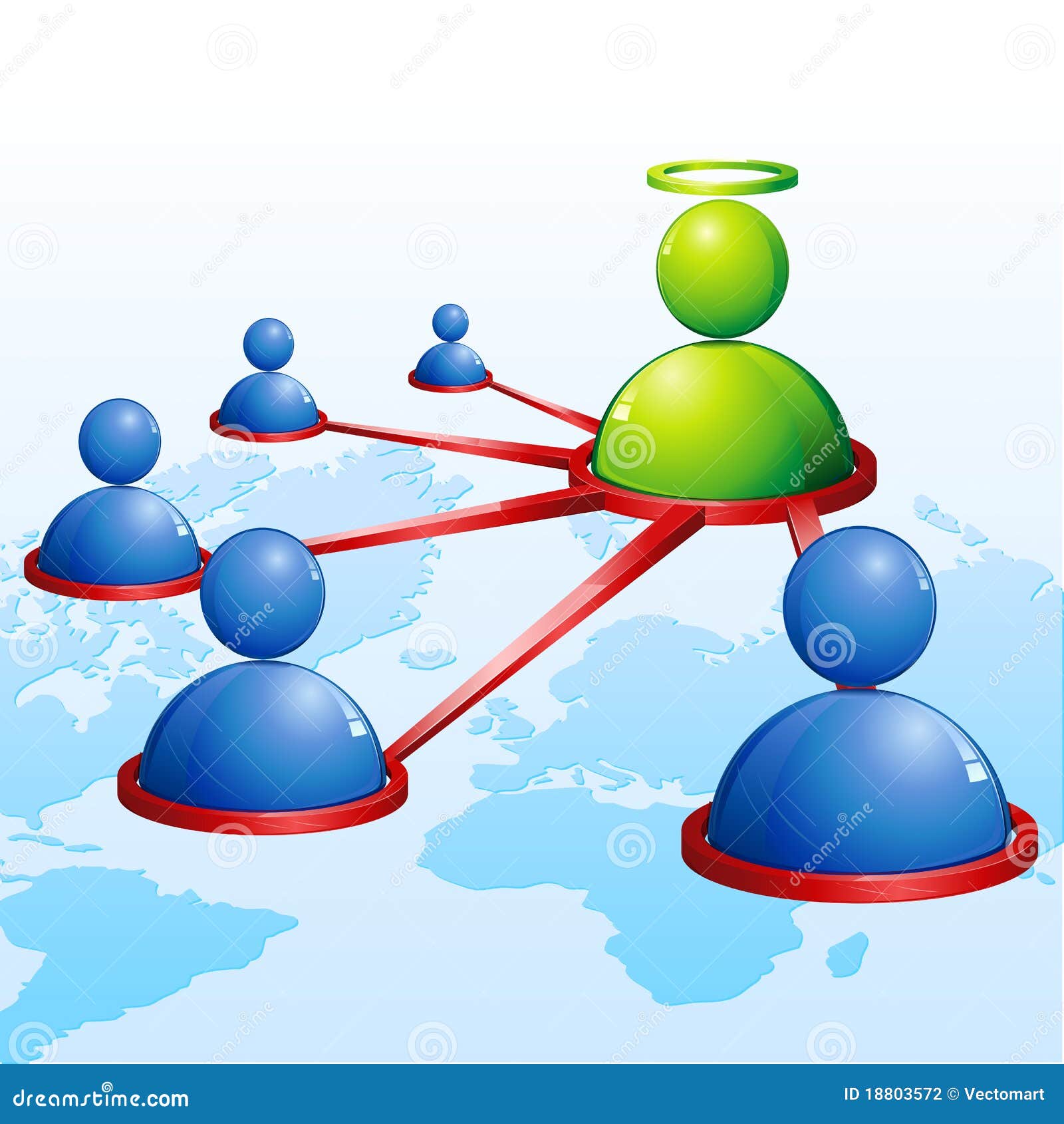 Human Networking stock vector. Illustration of idea, leader - 18803572